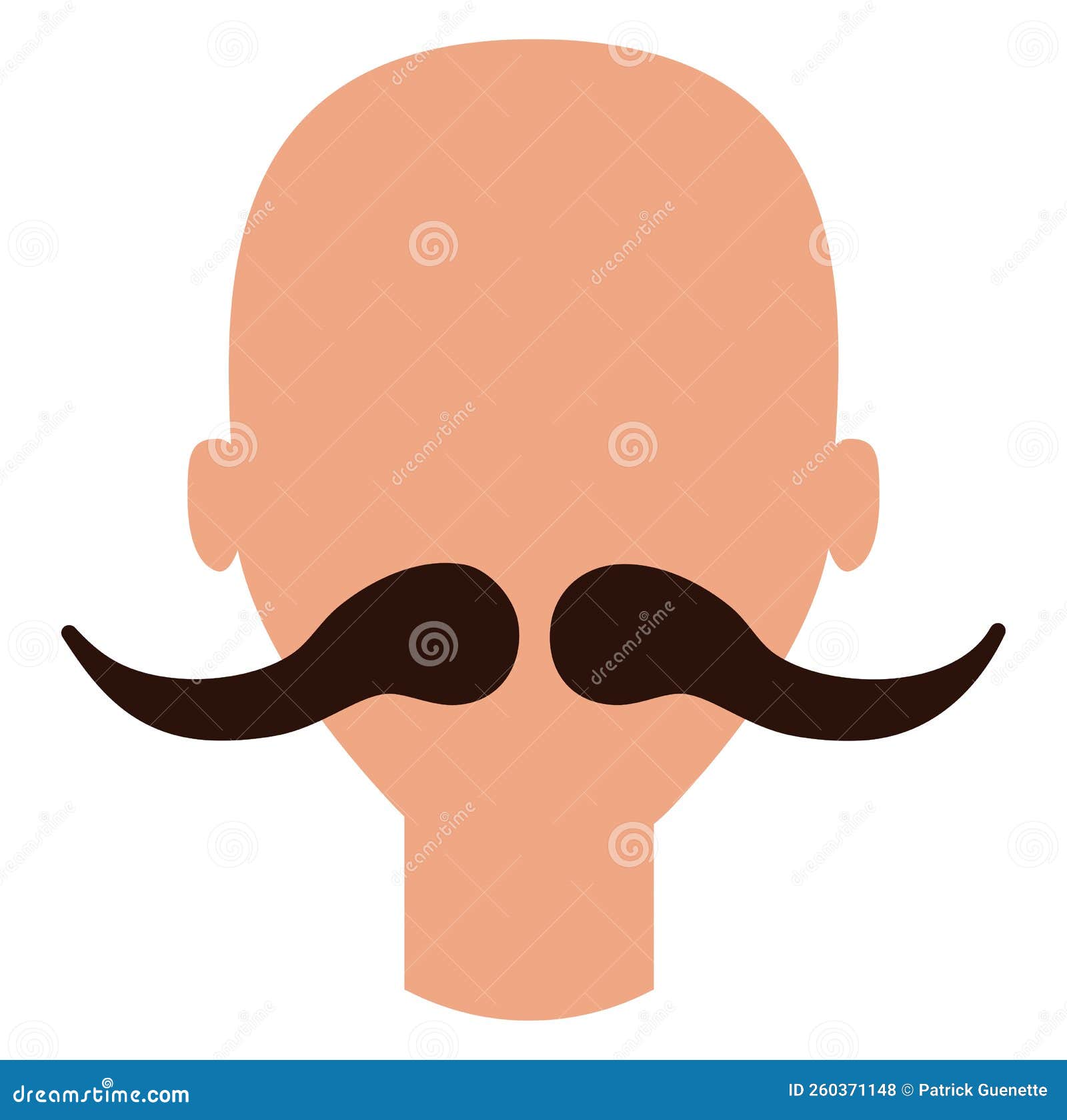 Man with Wave Mustaches, Icon Stock Vector - Illustration of texture ...