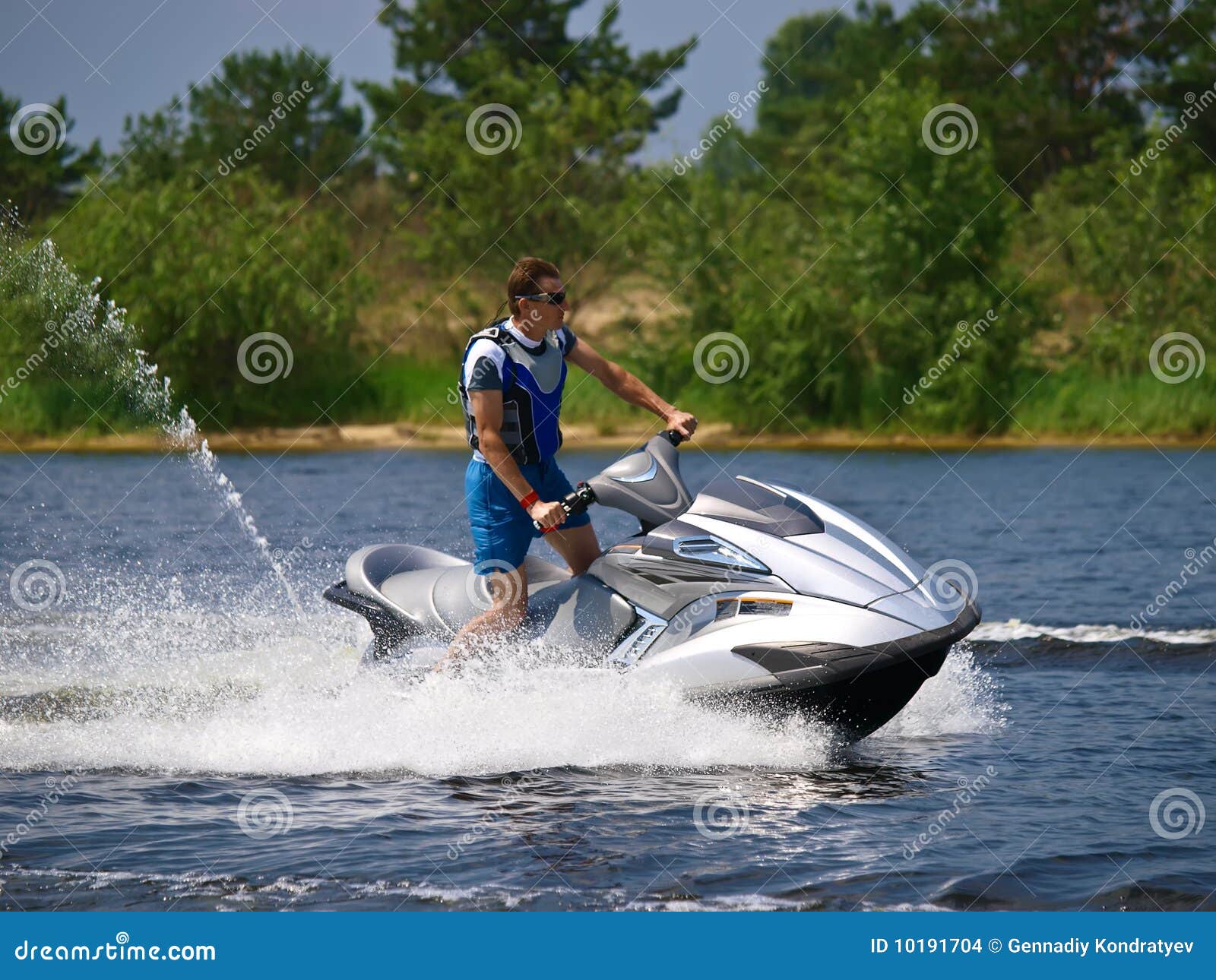 Man on Wave Runner stock photo. Image of action, enjoyment - 10191704