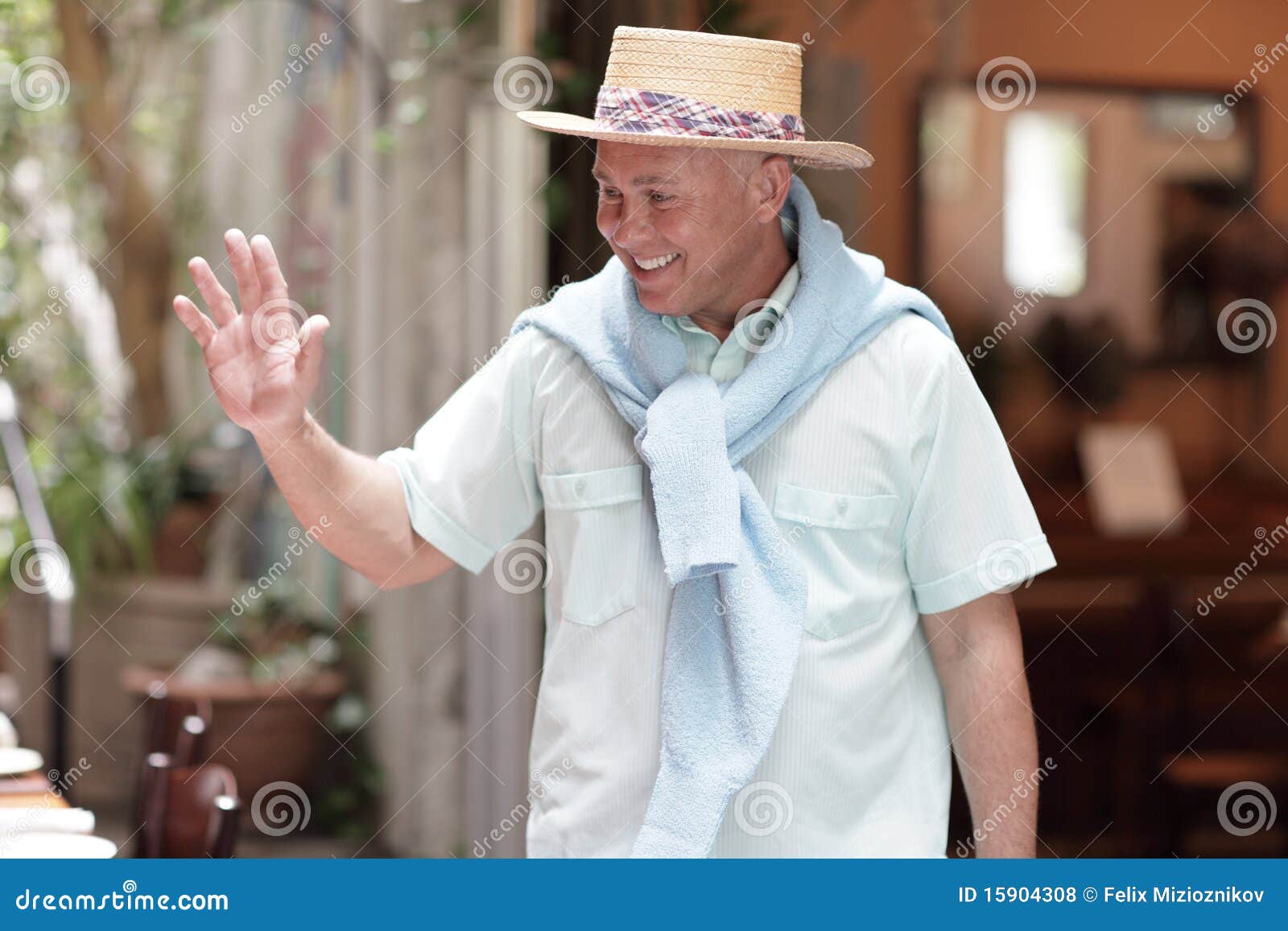 Man waving stock photo. Image of adult, male, attractive - 15904308