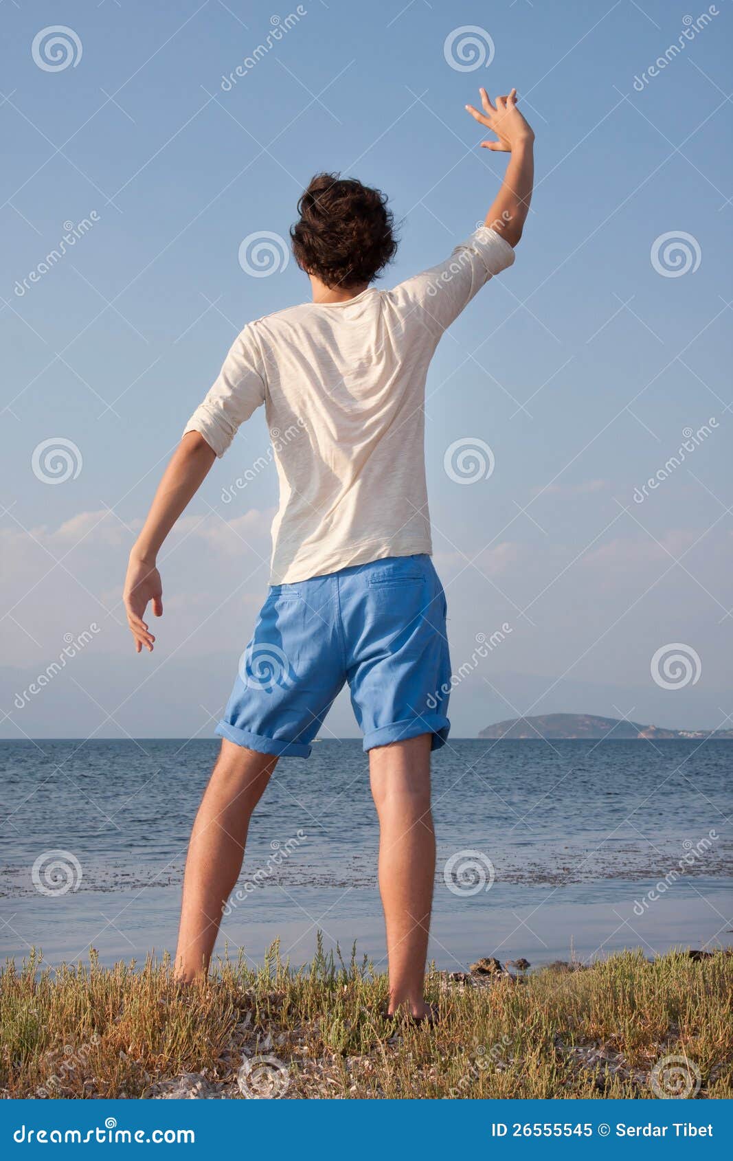 Man waving hand stock image. Image of summer, travel - 26555545