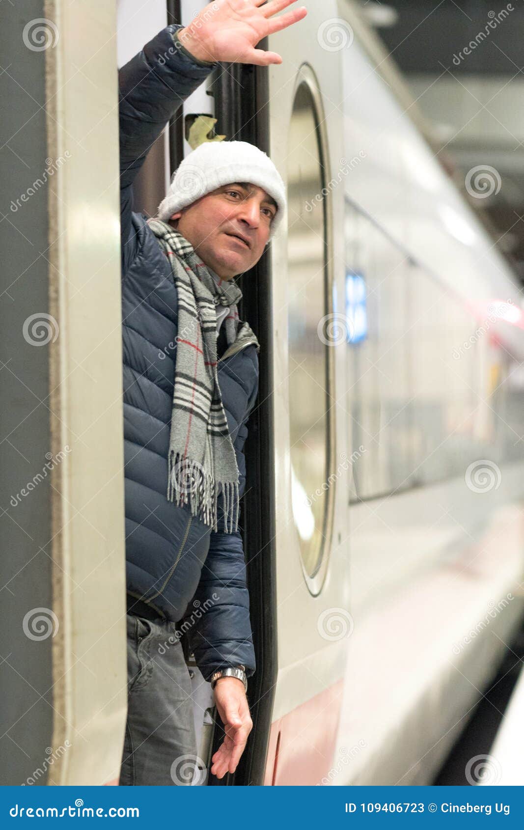 Waving Goodbye stock image. Image of happy, goodbye - 109406723