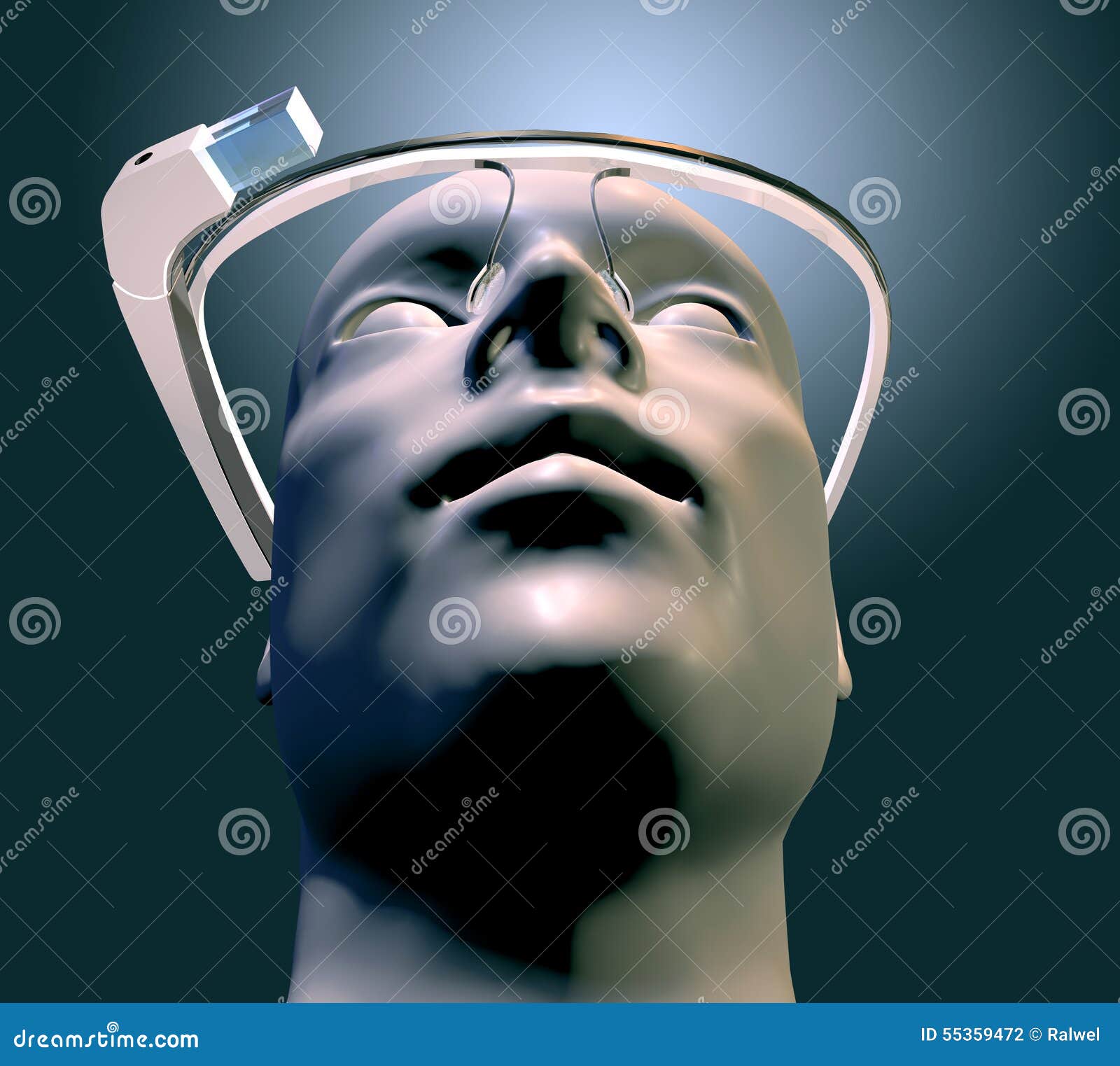 Man with Wearable Computer Technology Stock Illustration - Illustration ...