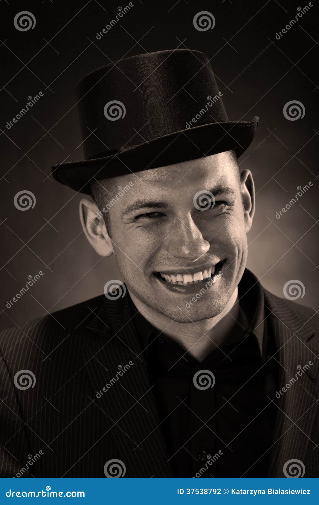 Man wearing a bowler hat stock photo. Image of jacket - 37538792