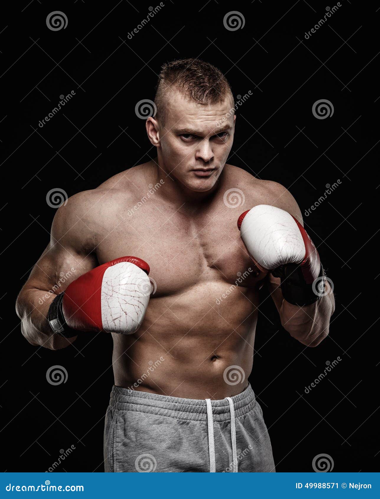 Man wearing boxing gloves stock image. Image of conflict - 49988571