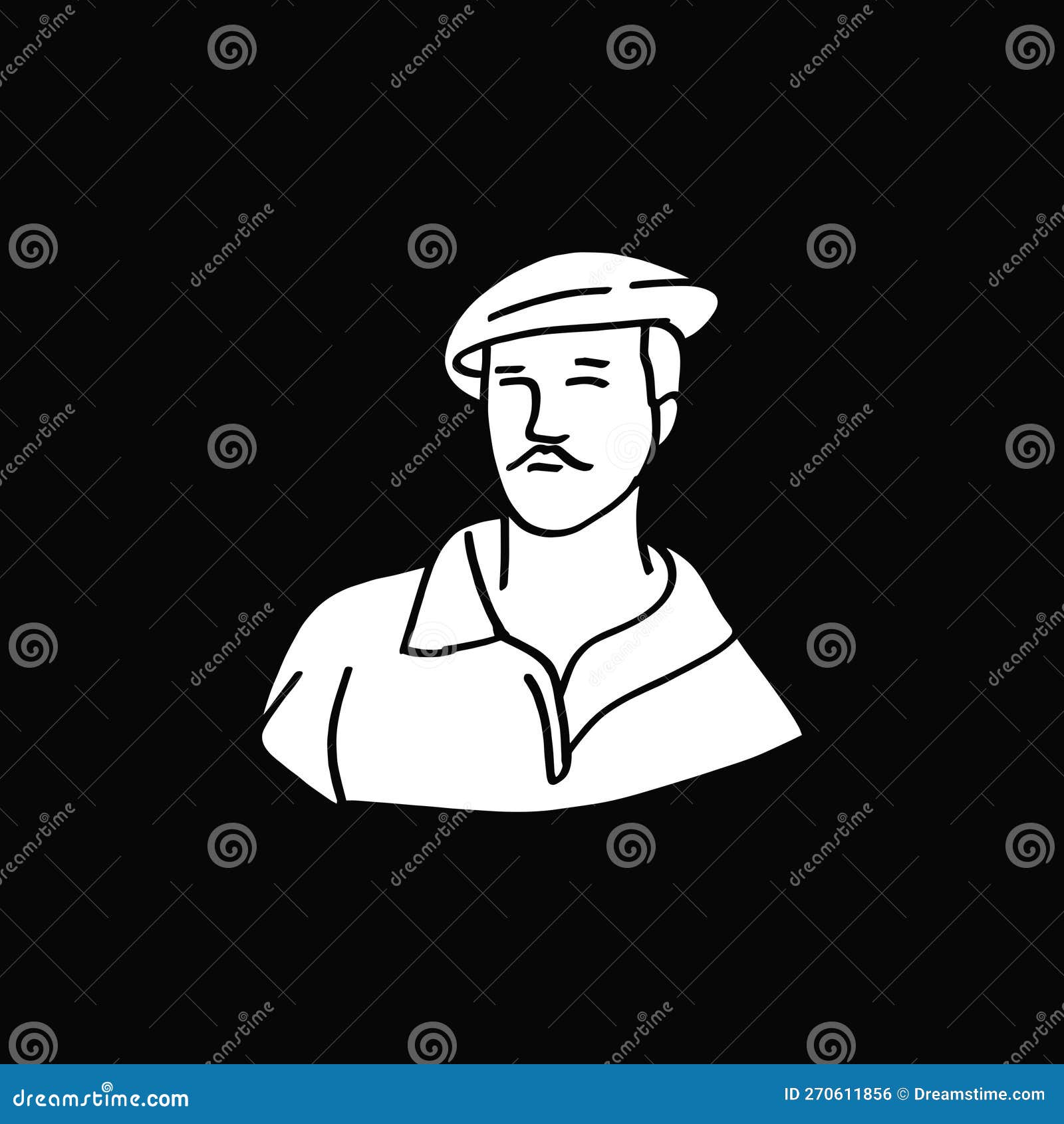 Man Wearing a British Hat Vector Illustrative Stock Vector ...