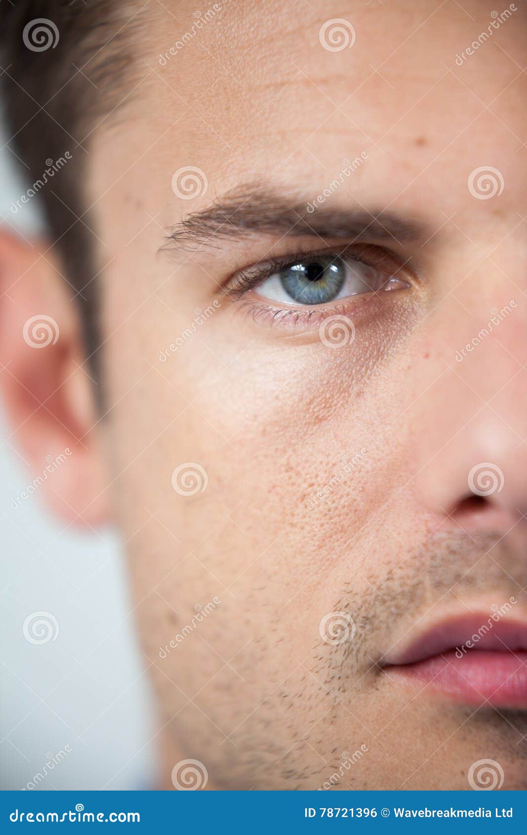 Man wearing contact lens stock photo. Image of vision - 78721396