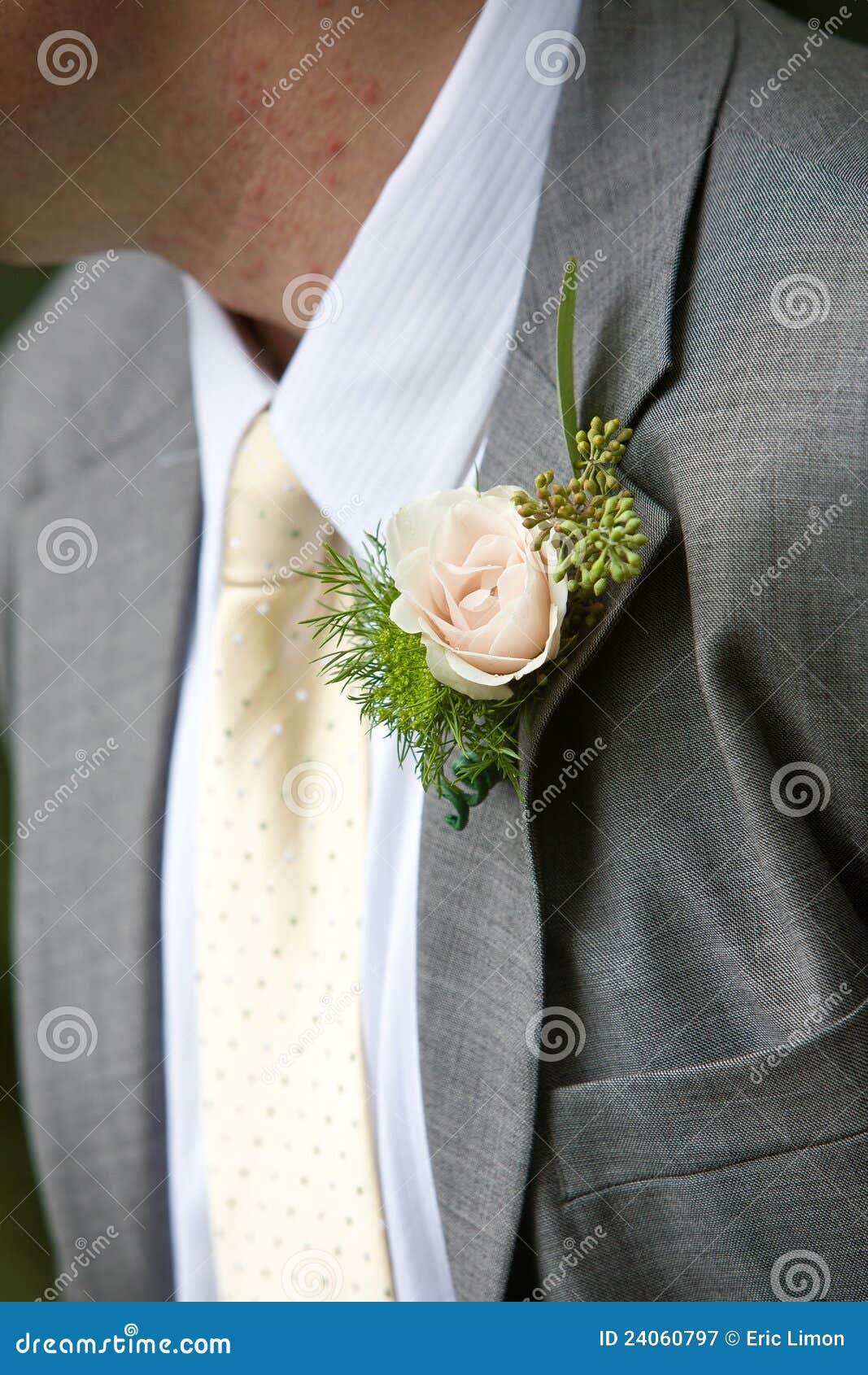 Man wearing a corsage stock image. Image of suit, attire - 24060797