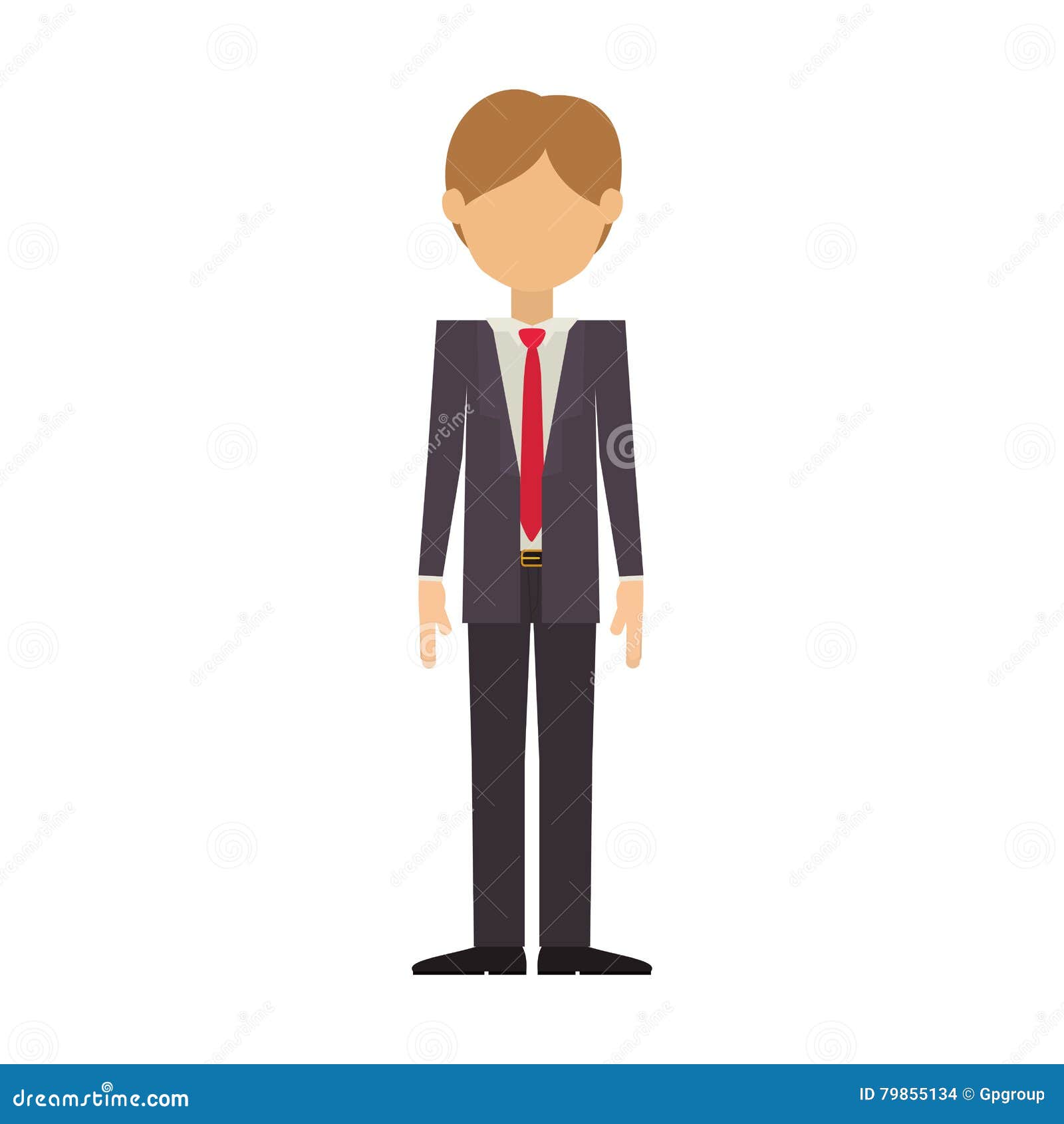 Man Wearing Elegant Suit without Face Stock Vector - Illustration of ...