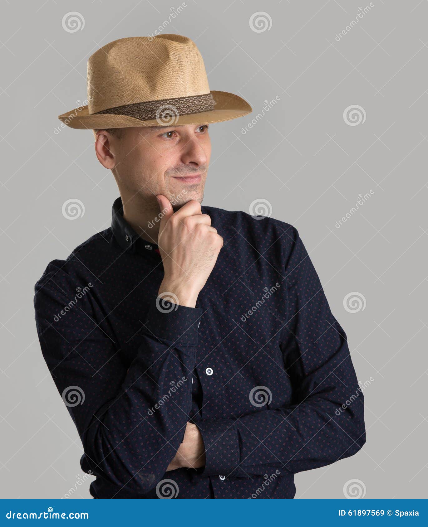 Man wearing fedora hat stock image. Image of shot, caucasian - 61897569