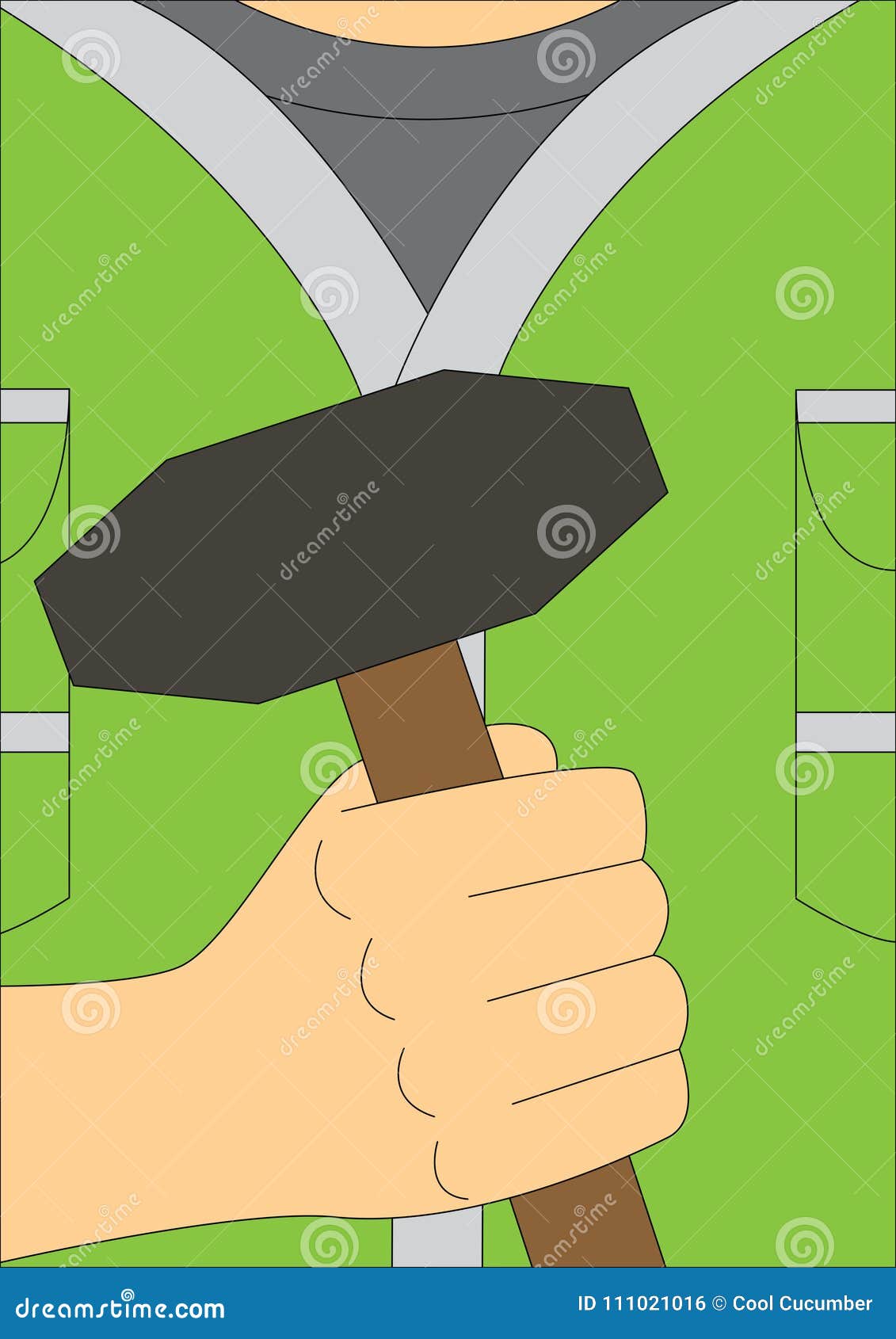 Man Holding Hammer, Construction Worker. Stock Vector - Illustration of ... Man Holding Hammer, Construction Worker. Stock Vector - Illustration of ...