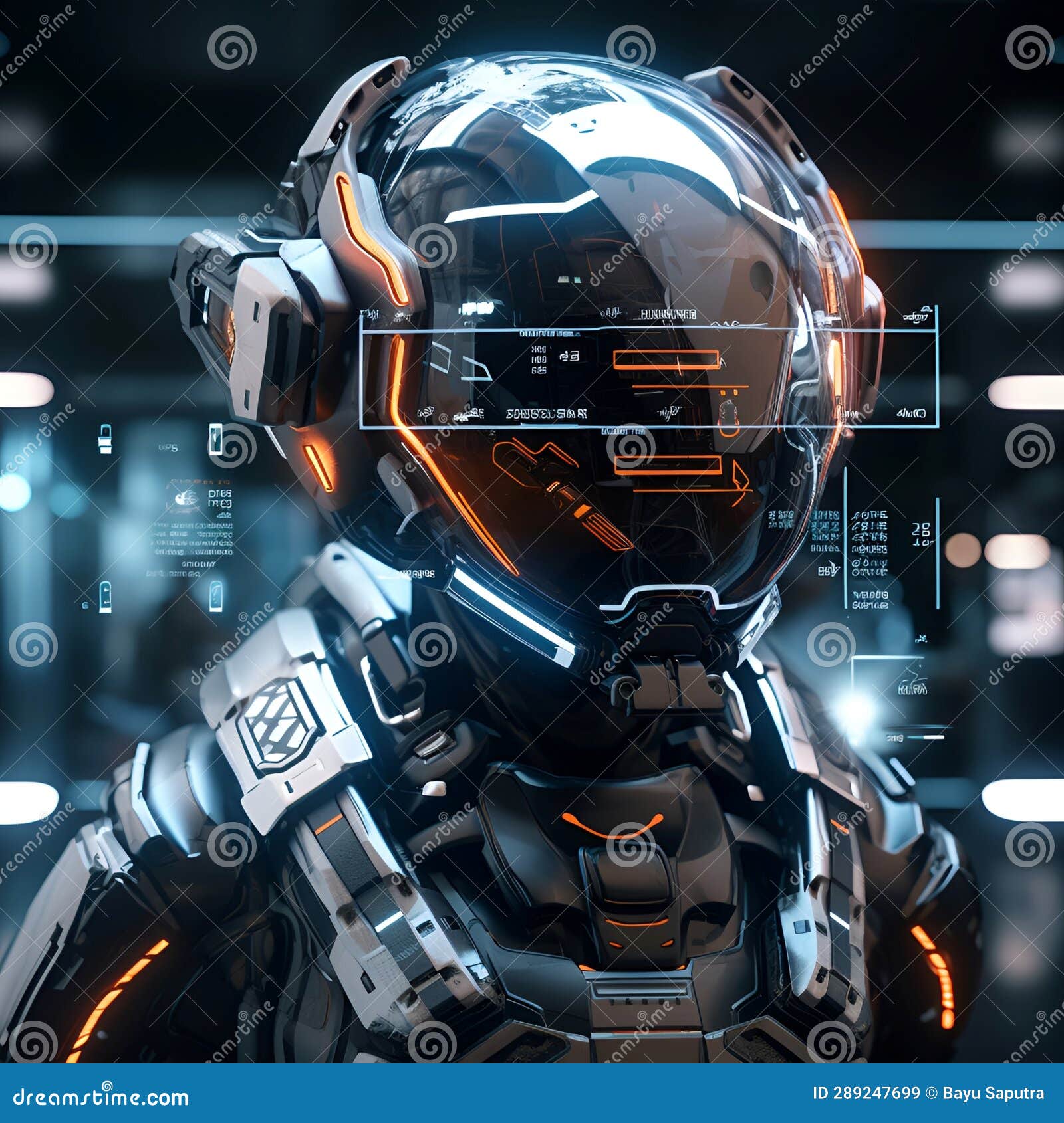 A Man Wearing a Future Advanced Battle Suit, Ai Generative Stock Illustration - Illustration of ...