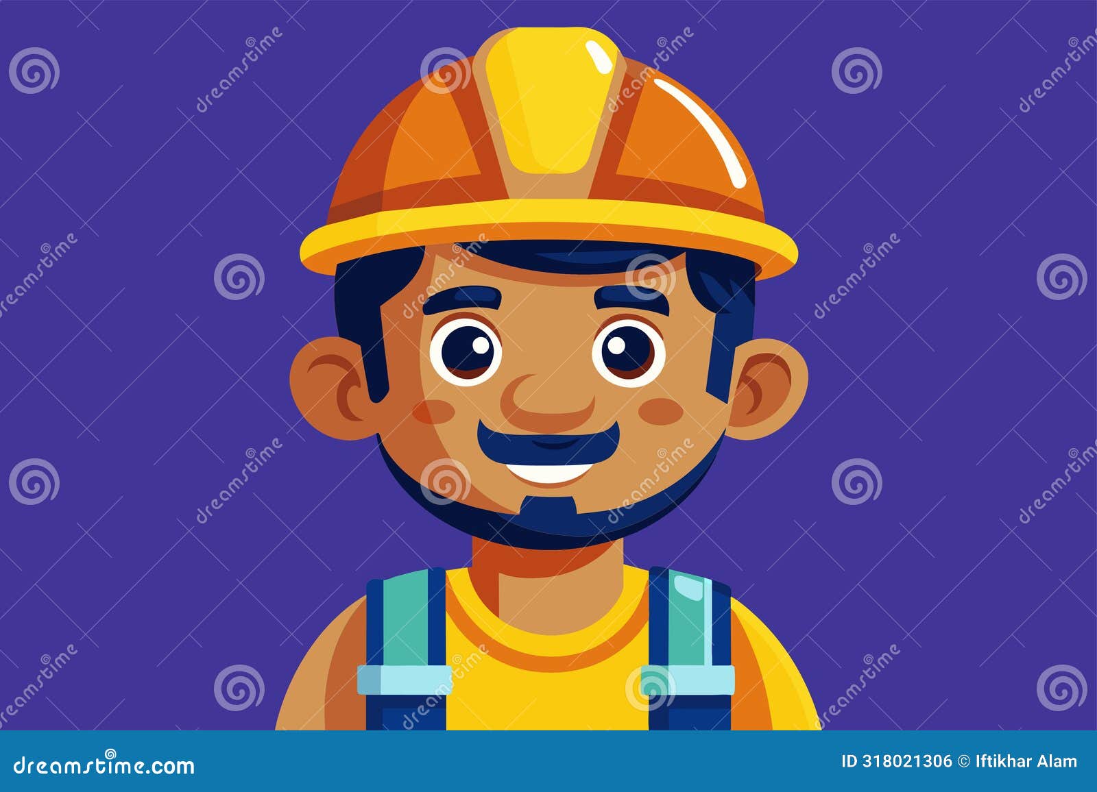 A Man Wearing a Hard Hat and Overalls in a Construction Setting ...
