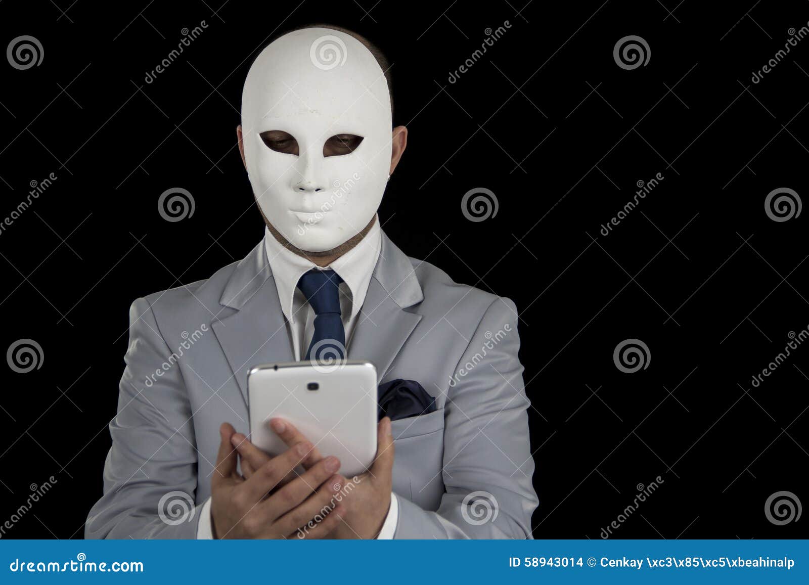 Man Wearing Mask Texting on Smart Phone, Stock Photo - Image of texting ...