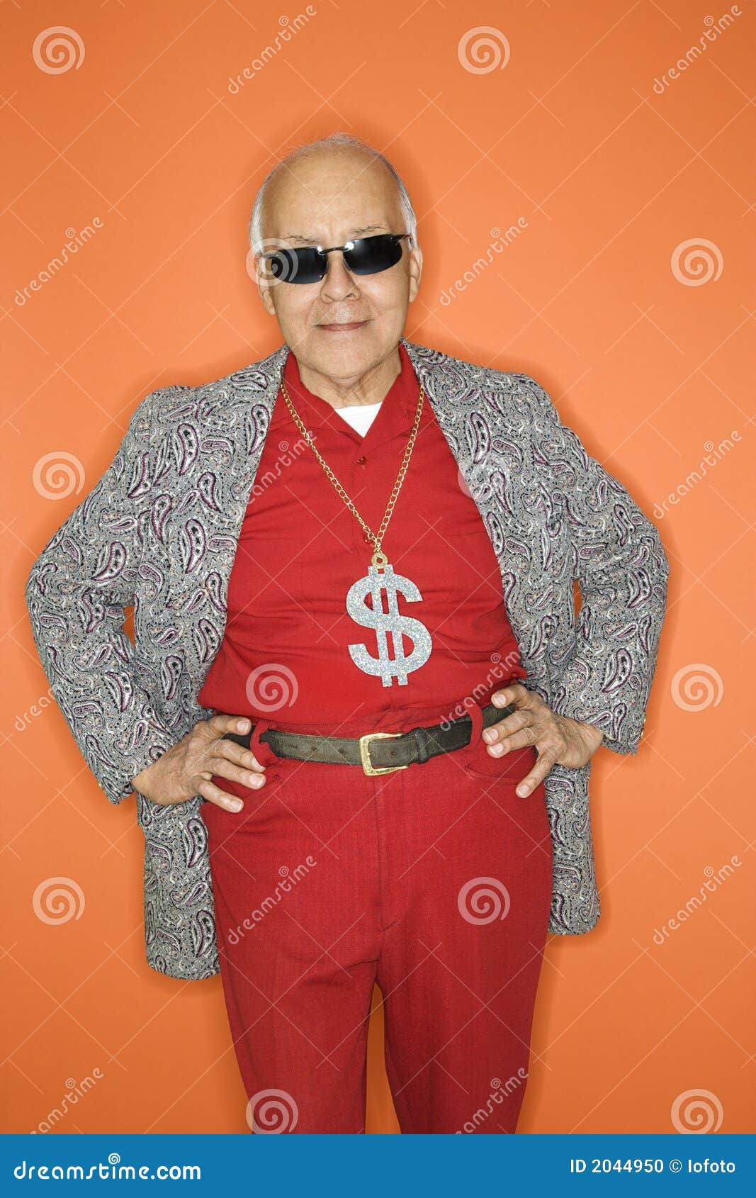 Man Wearing Money Necklace. Stock Photo - Image of bling, person: 2044950