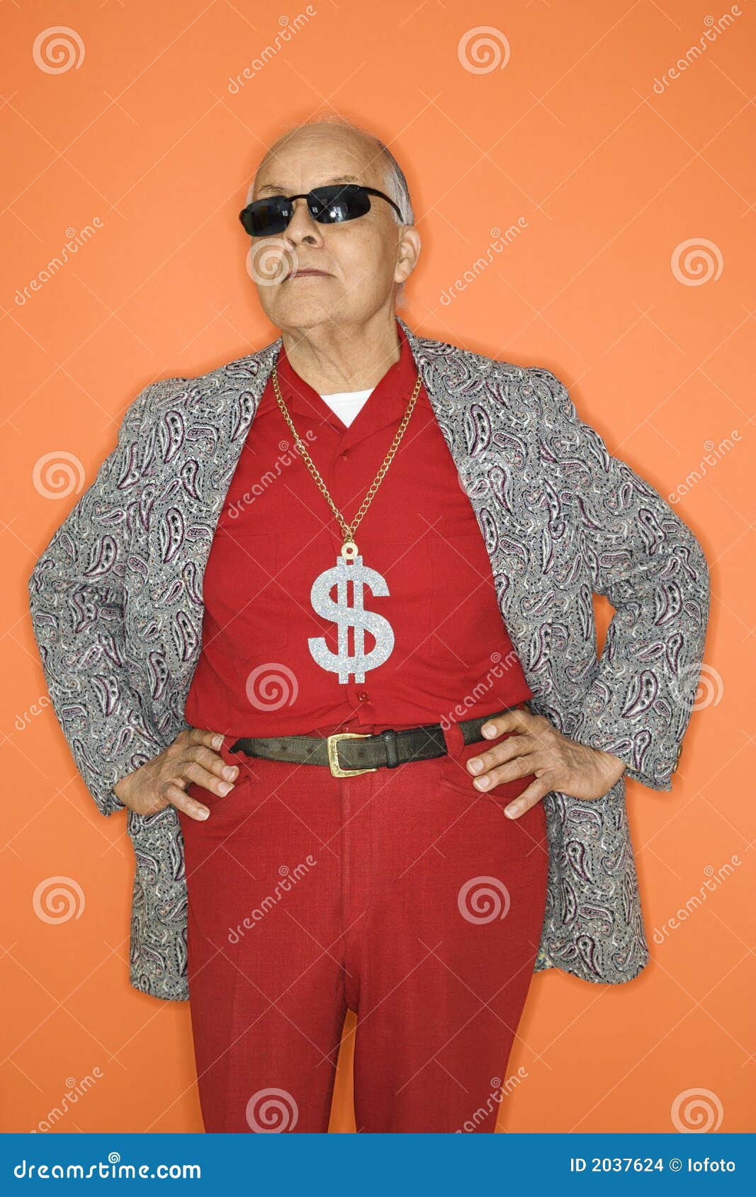 Man Wearing Money Sign Necklace. Stock Photo - Image of adult, person ...