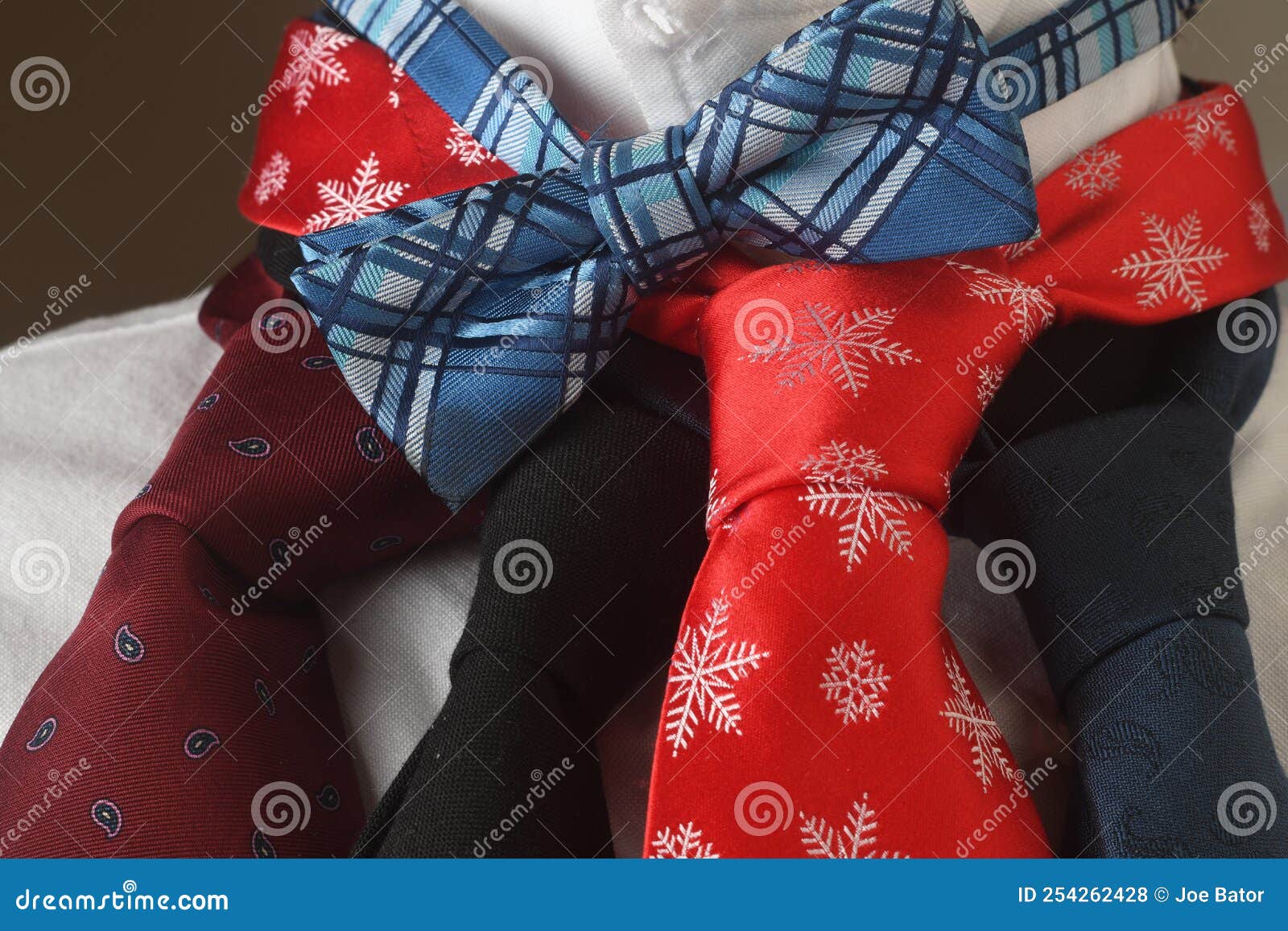 Man wearing multiple ties stock photo. Image of clothing - 254262428
