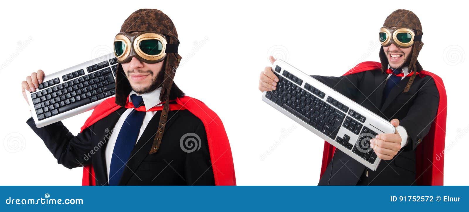 The Man Wearing Red Clothing in Funny Concept Stock Photo - Image of ...