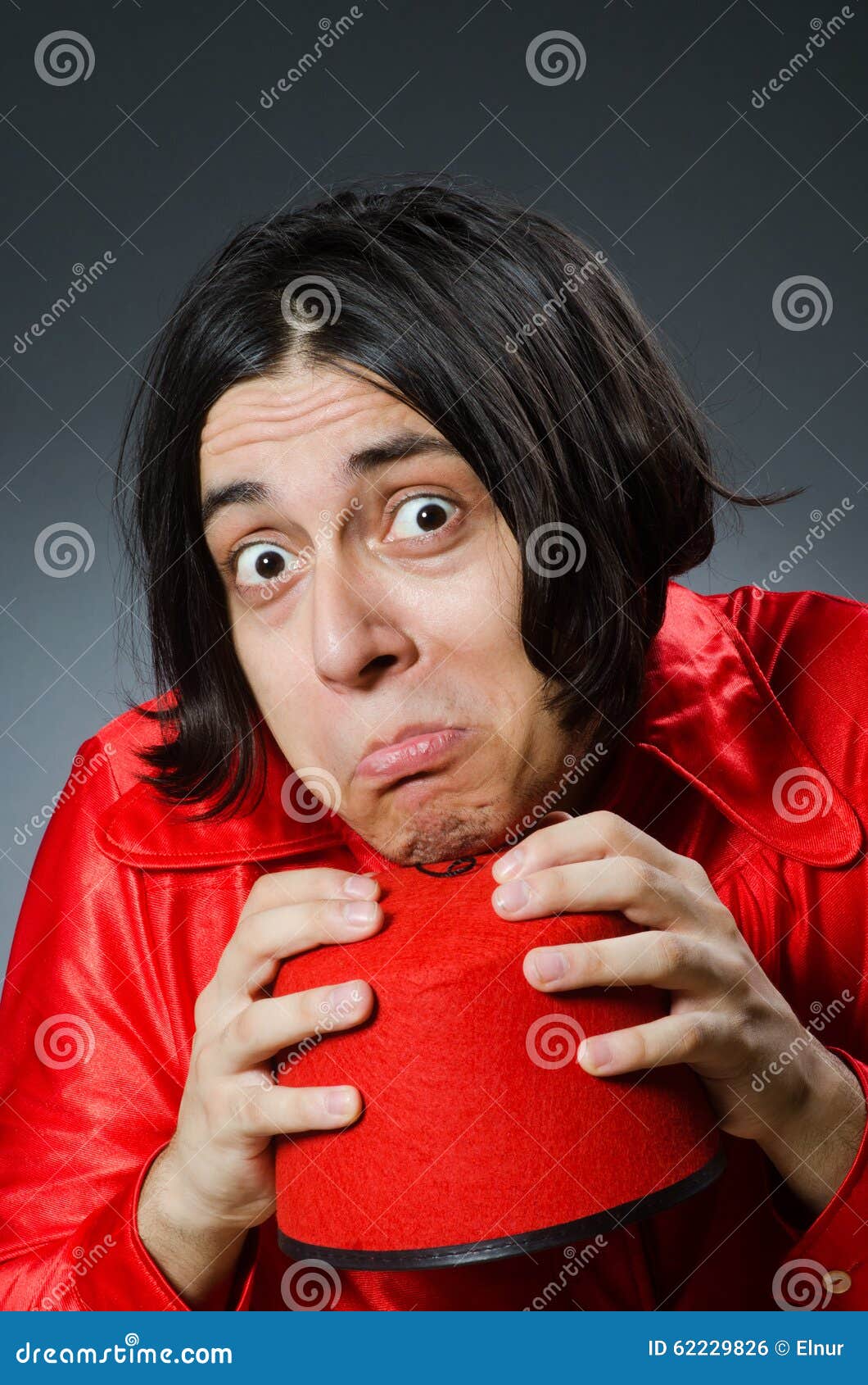 The Man Wearing Red Fez Hat Stock Photo - Image of eastern, muslim ...