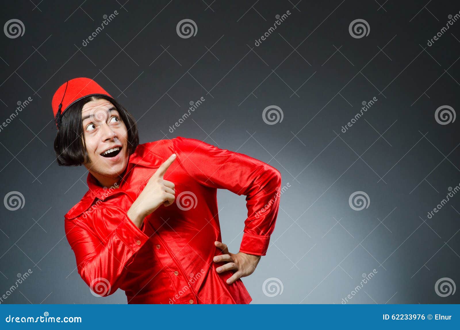The Man Wearing Red Fez Hat Stock Photo - Image of diversity, male ...