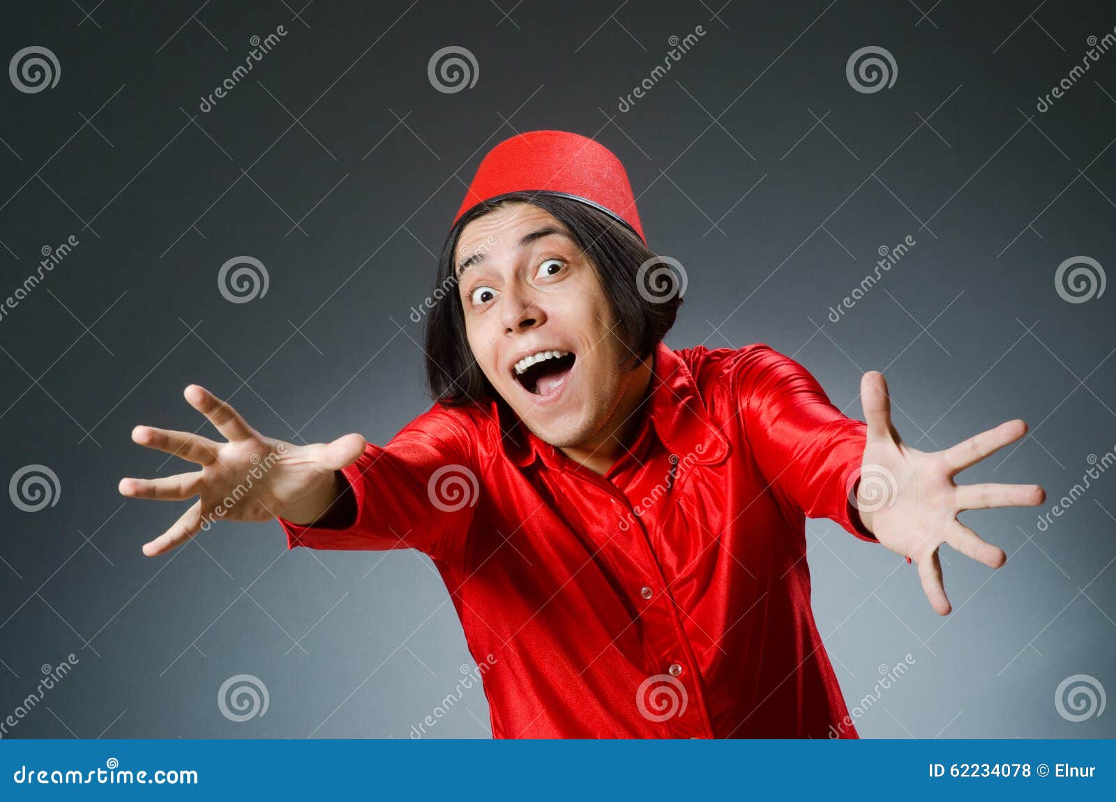 The Man Wearing Red Fez Hat Stock Photo - Image of dress, muslim: 62234078