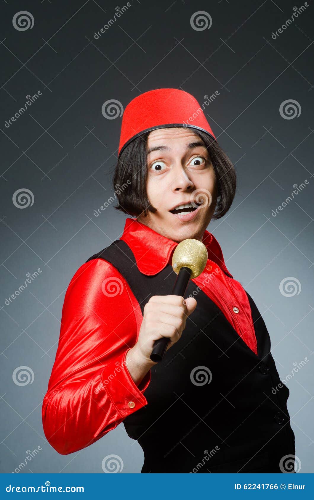 The Man Wearing Red Fez Hat Stock Photo - Image of aladdin, religion ...