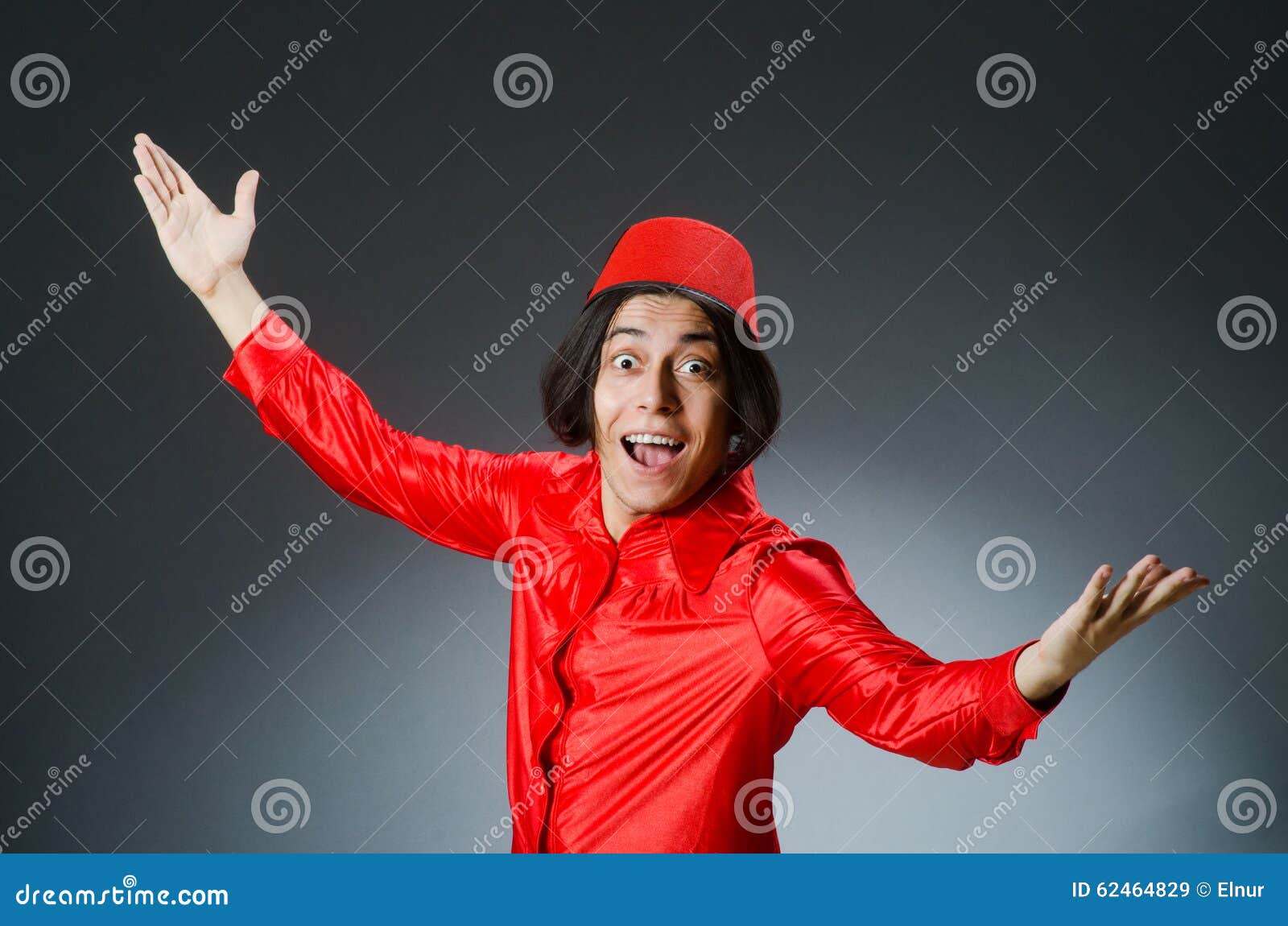 Man wearing red fez hat stock image. Image of national - 62464829