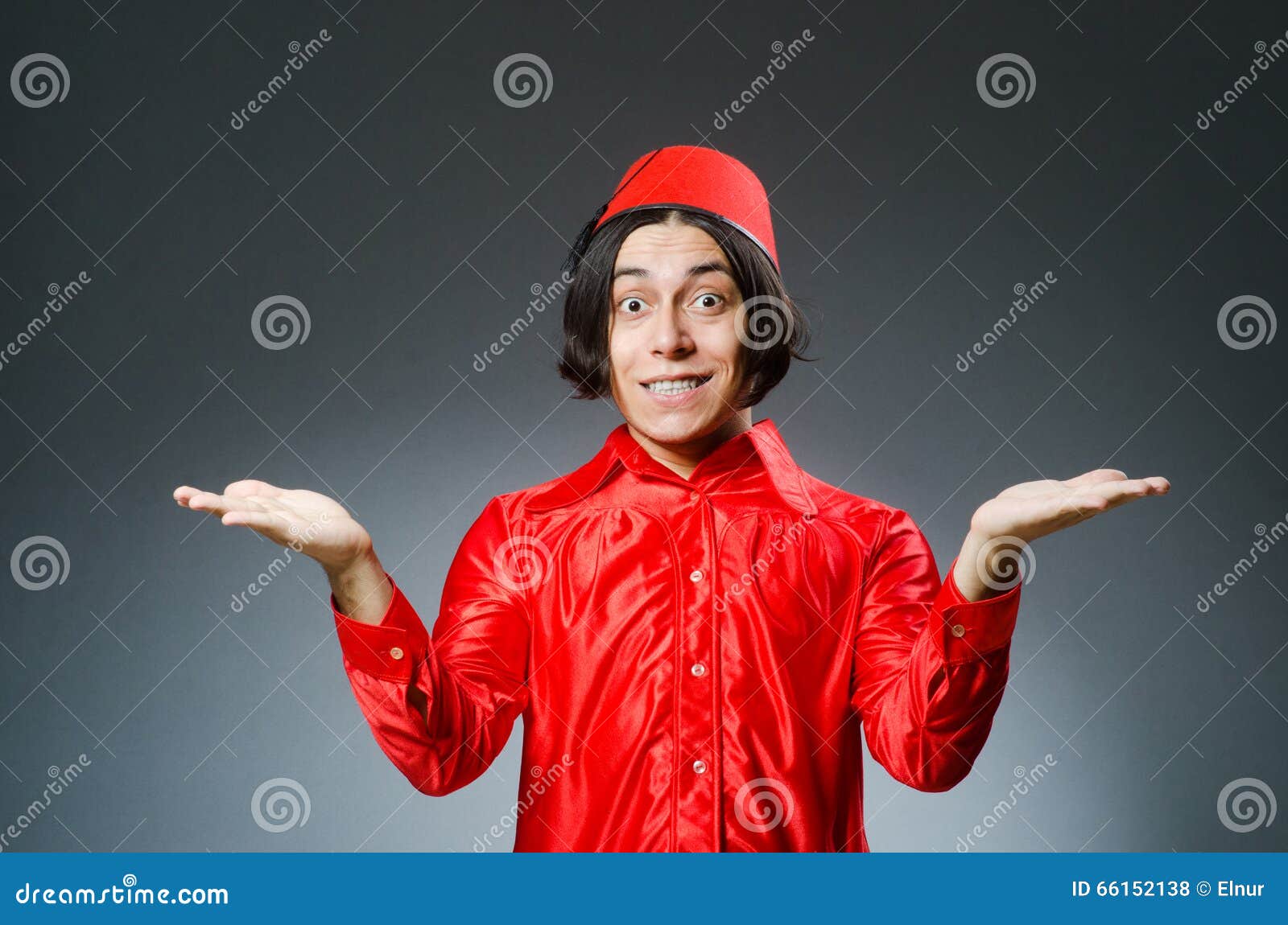 The Man Wearing Red Fez Hat Stock Photo - Image of aladdin, male: 66152138
