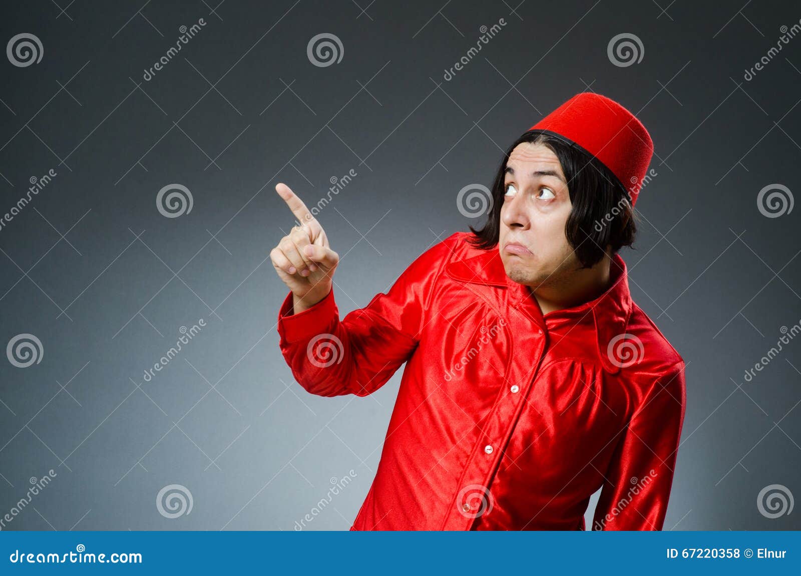The Man Wearing Red Fez Hat Stock Photo - Image of arab, demonstrating ...