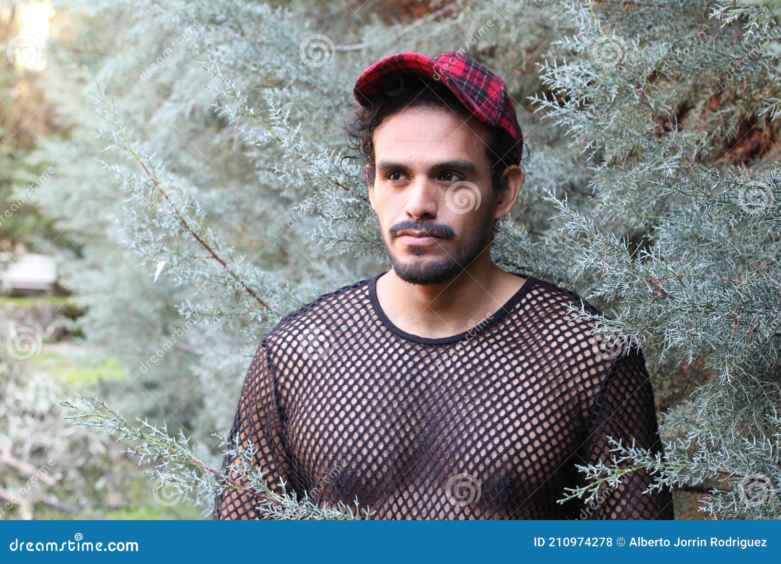 Man Wearing See through Mesh Shirt Stock Photo - Image of lgbtqi, latin ...