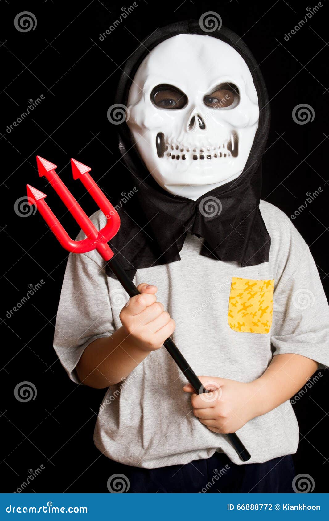 A Man Wearing Skull Mask with Trident Stock Photo - Image of criminal ...