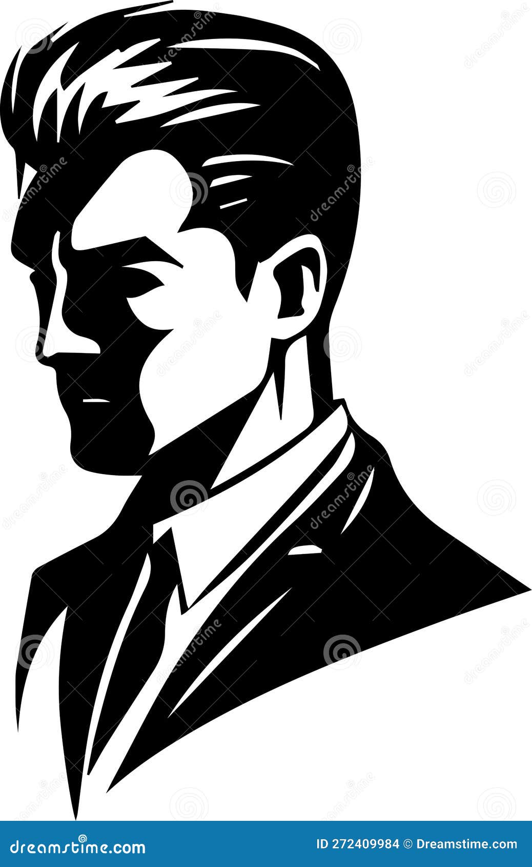 Man Wearing a Suit Logo Monochrome Design Style Stock Vector ...