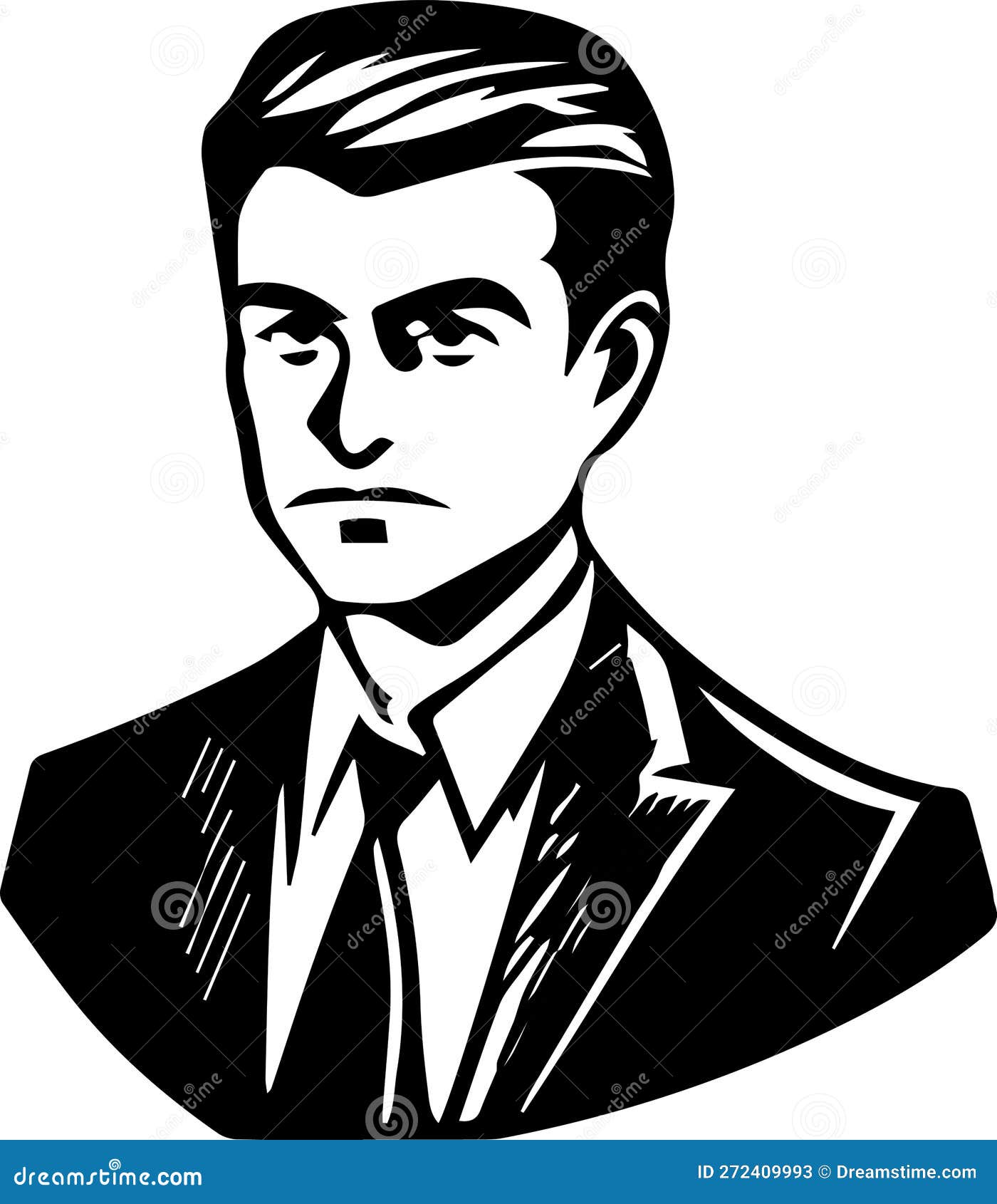 Man Wearing a Suit Logo Monochrome Design Style Stock Vector ...