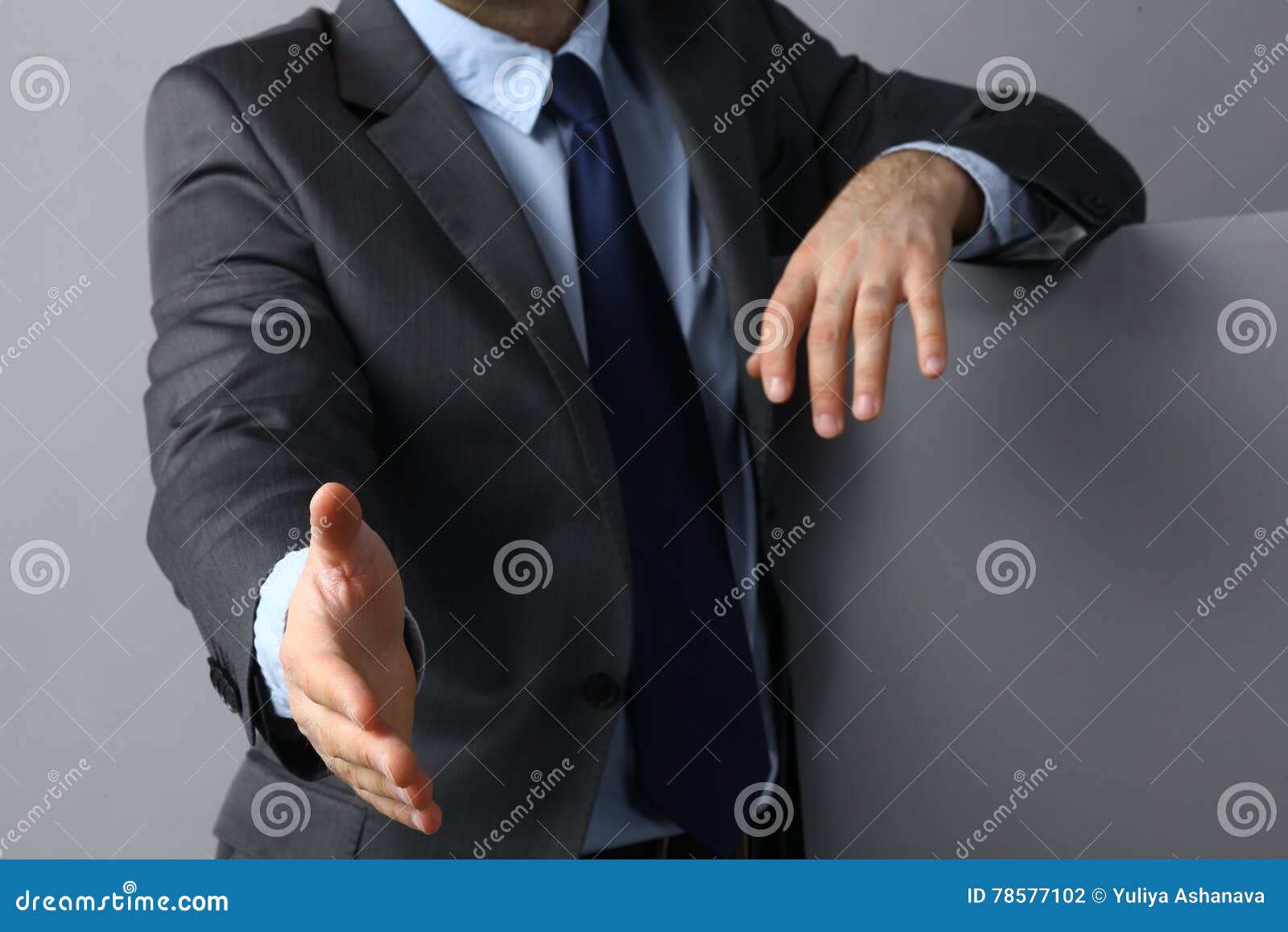 Man Wearing a Suit Offering To Shake Hands Stock Photo - Image of boss ...