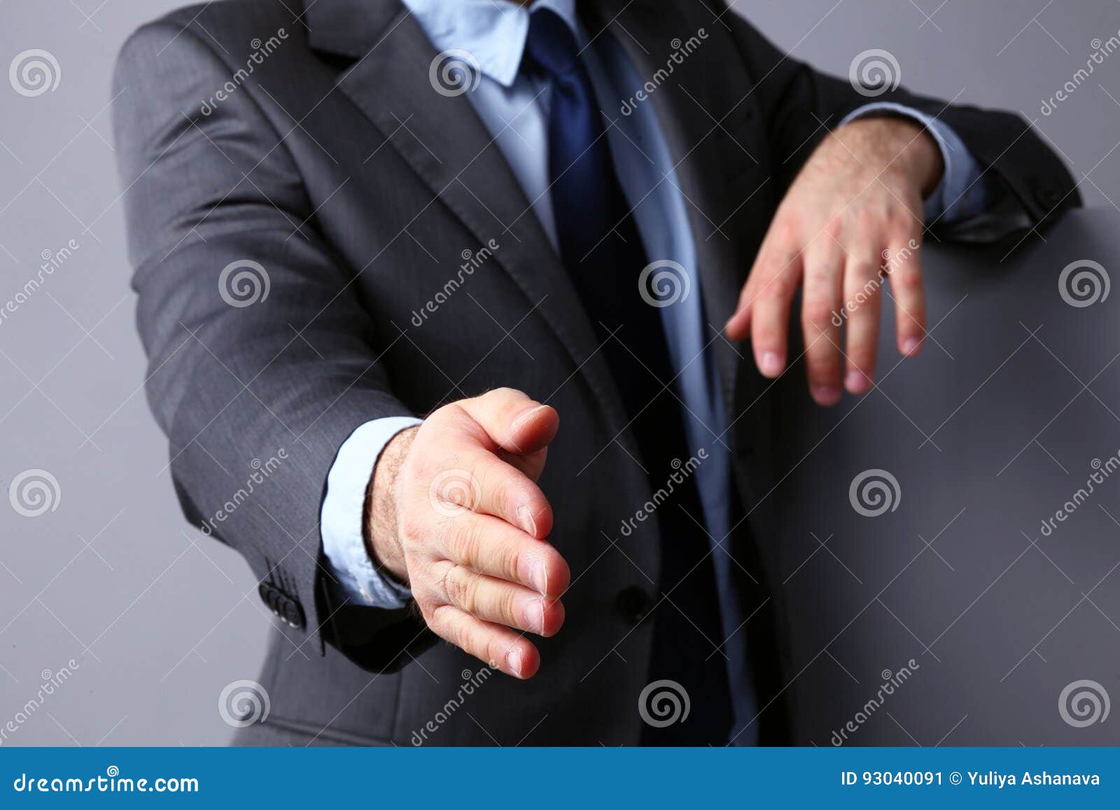 Man Wearing a Suit Offering To Shake Hands Stock Image - Image of ...
