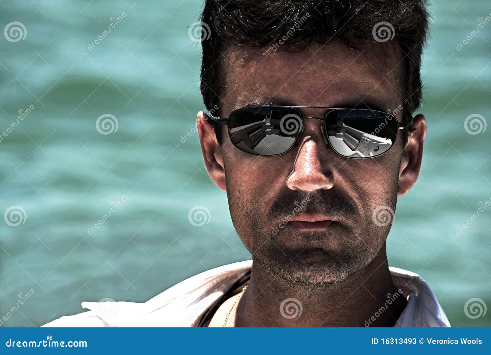 Man wearing sunglasses stock image. Image of face, beard - 16313493
