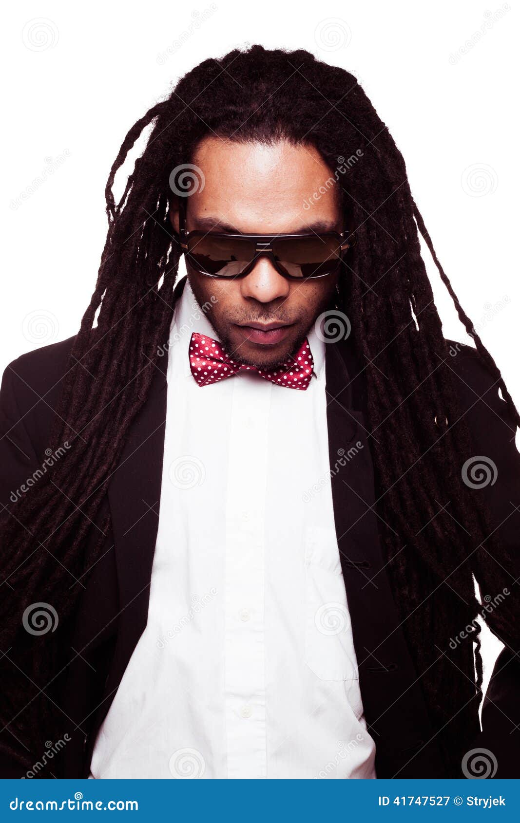 Man Wearing Sunglasses and Suit Dreadlocks Stock Image - Image of black ...