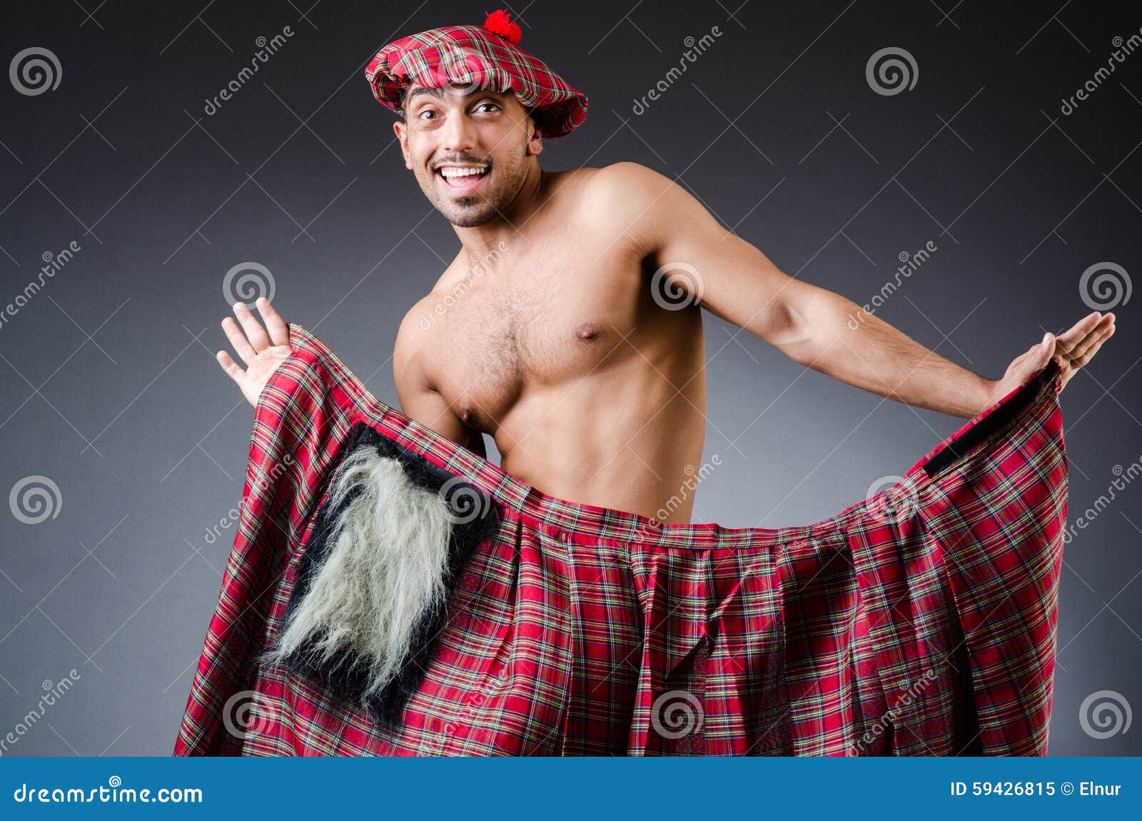 Man Wearing Traditional Scottish Clothing Stock Image - Image of clan ...
