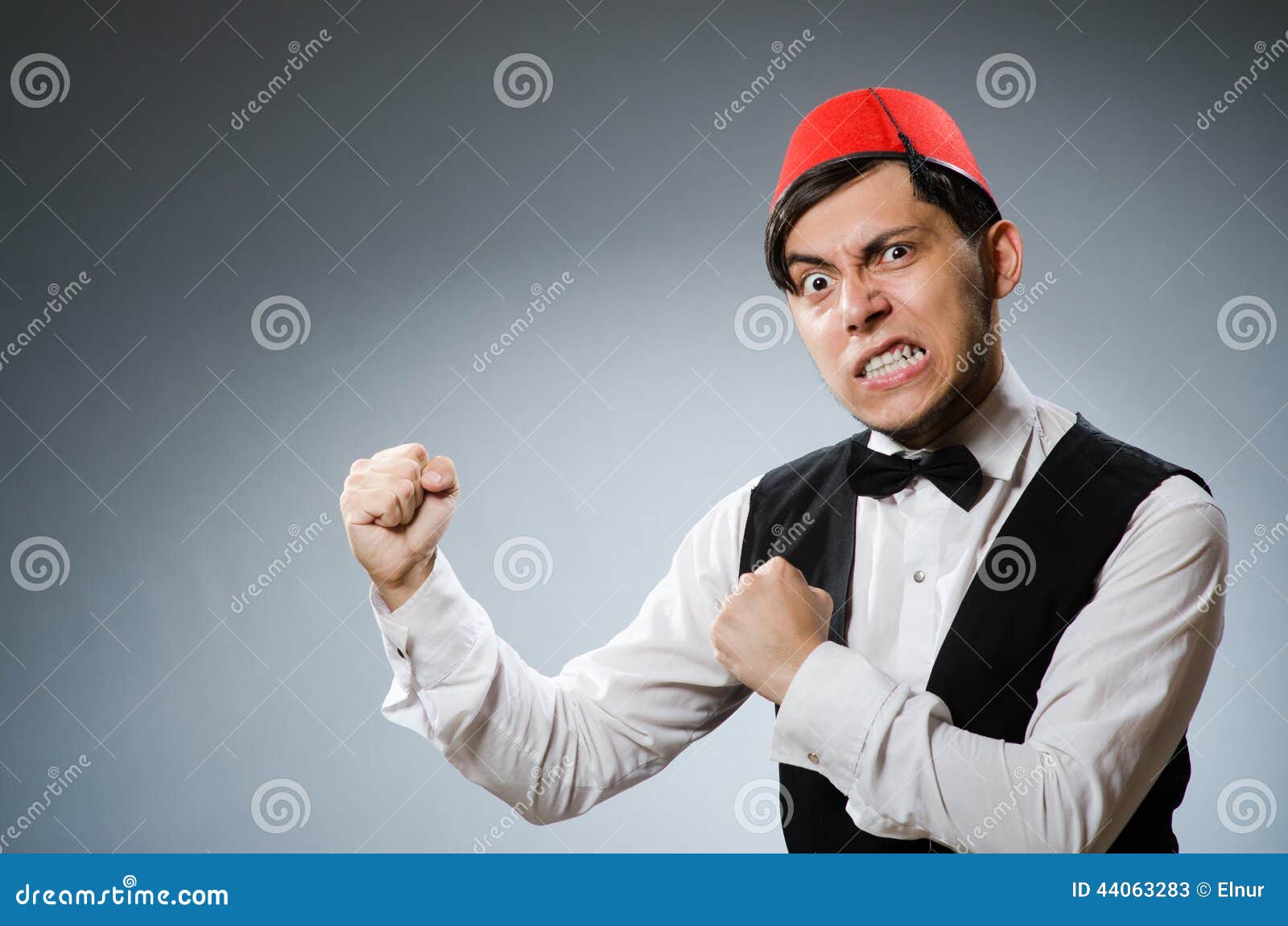 Man Wearing Traditional Turkish Hat Stock Image - Image of irritated ...