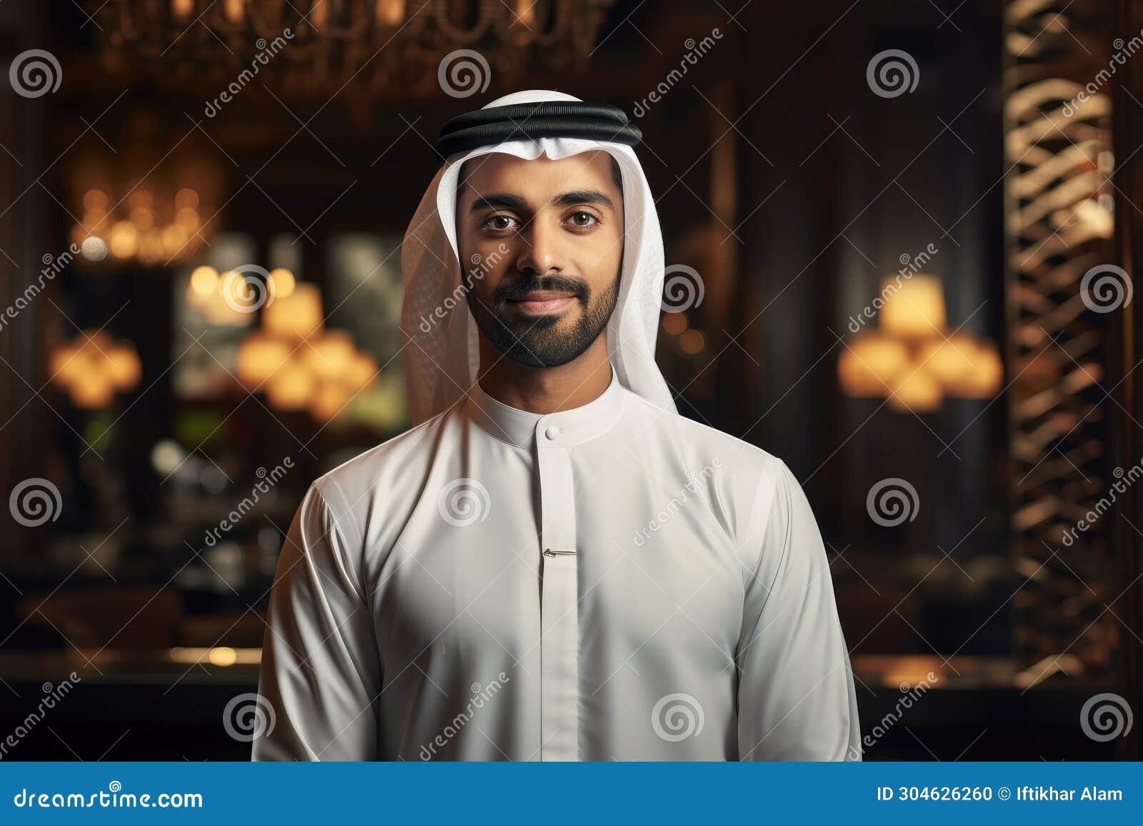 A Man Wearing a White Outfit Stands Confidently in Front of a Majestic ... A Man Wearing a White Outfit Stands Confidently in Front of a Majestic ...