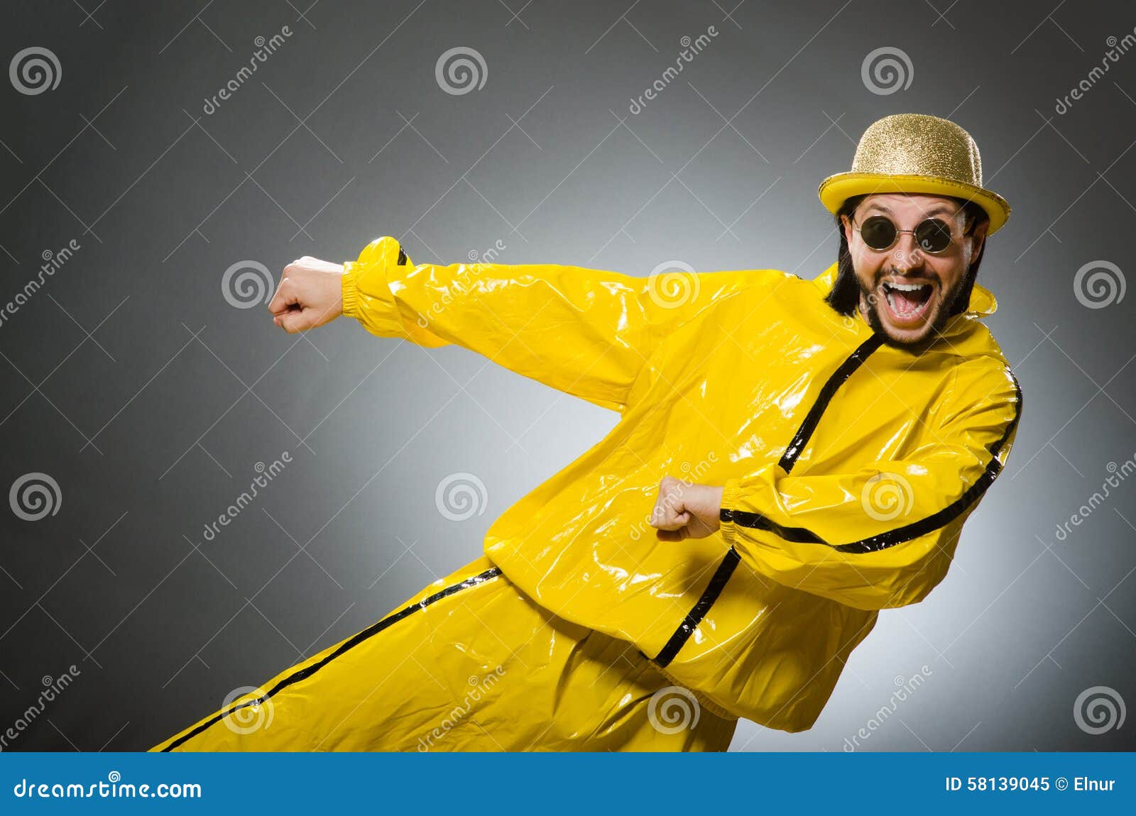 Man wearing yellow suit stock image. Image of male, live - 58139045