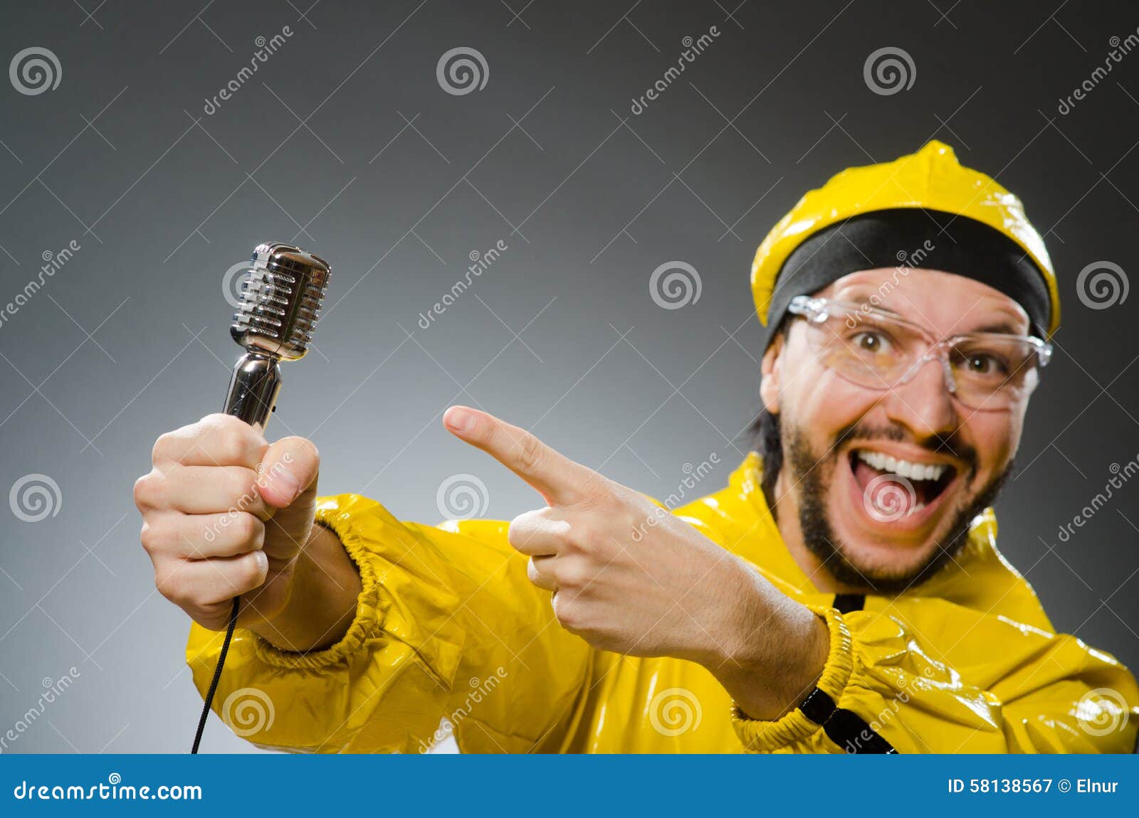 Man wearing yellow suit stock image. Image of rapper - 58138567