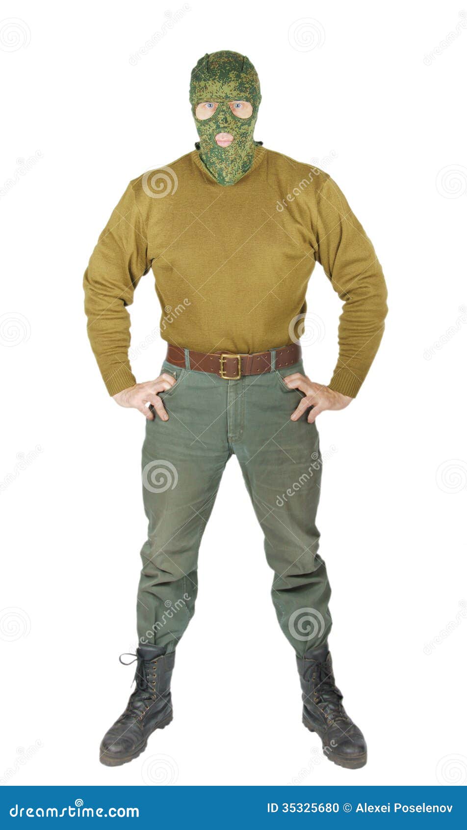 Man Wears Green Uniform of the Guard Stock Photo - Image of green, male ...