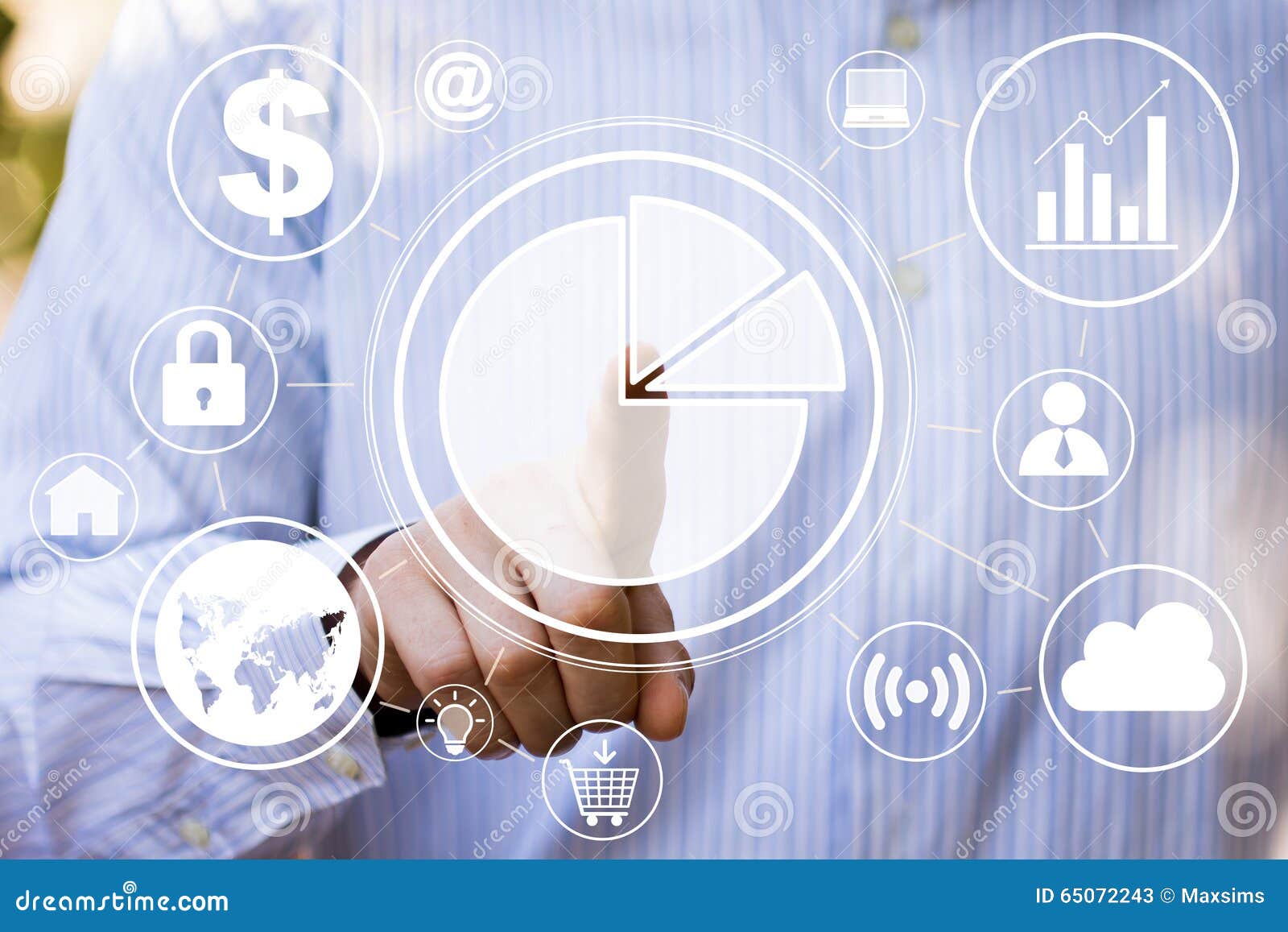 Man with Web Chart Online Business Diagram Stock Image - Image of chart ...
