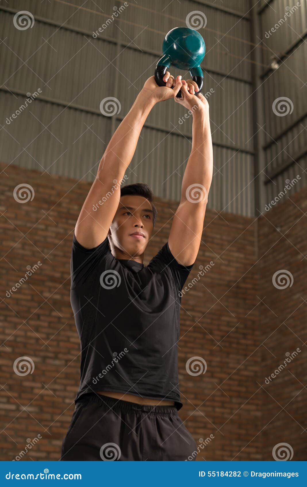Man with weight stock photo. Image of muscle, exercising - 55184282