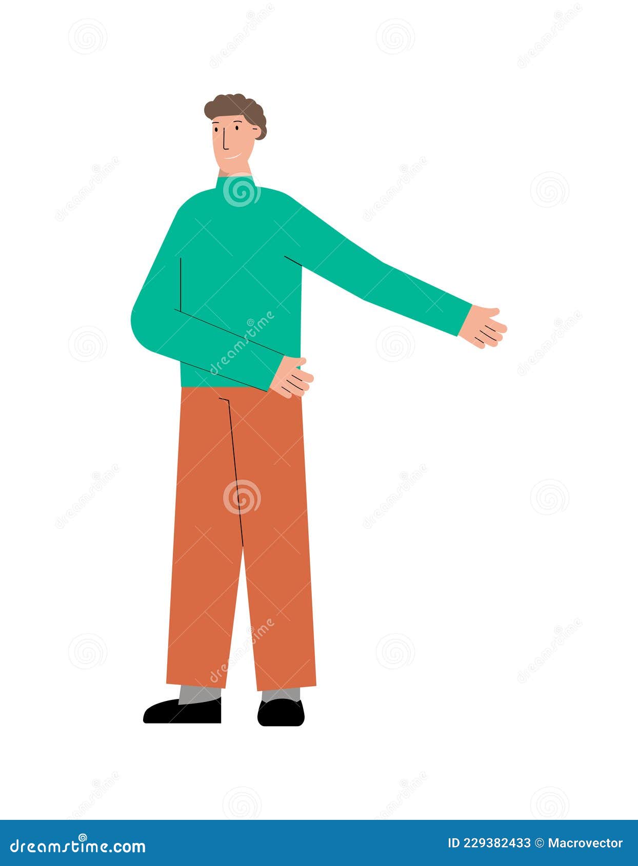 Man Welcome Illustration stock vector. Illustration of welcome - 229382433