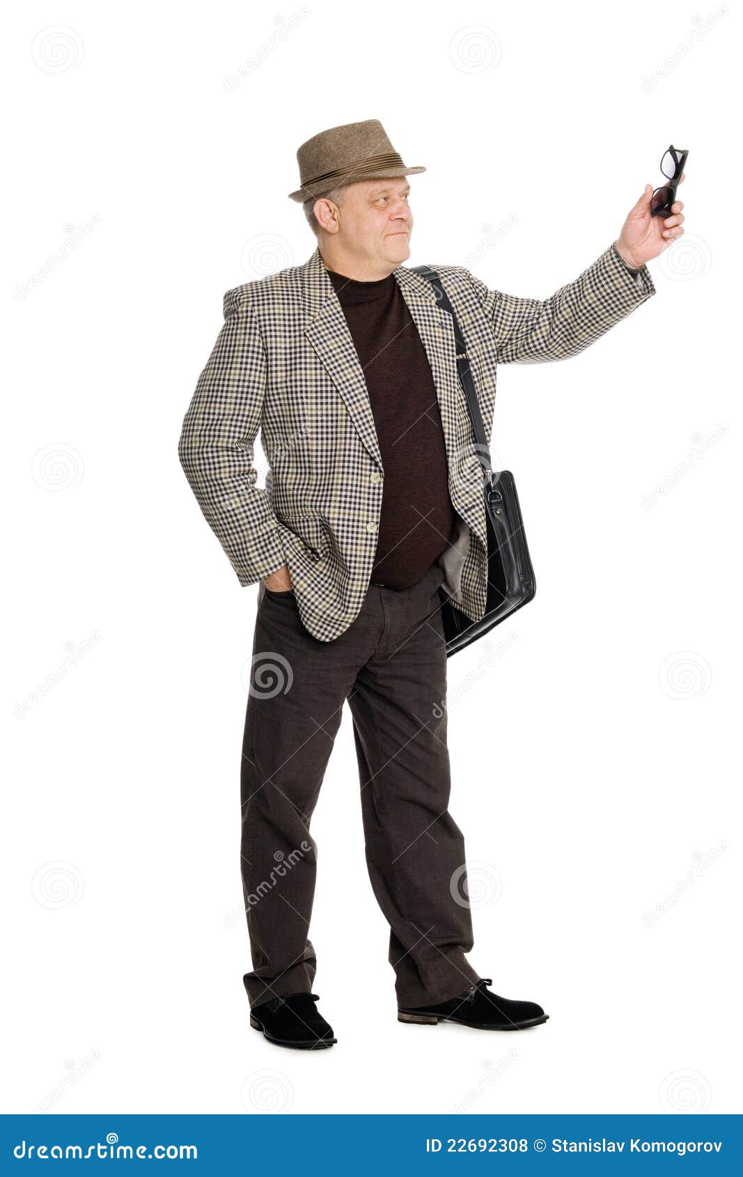 Man with a Welcoming Gesture. Stock Photo - Image of caucasian, away ...