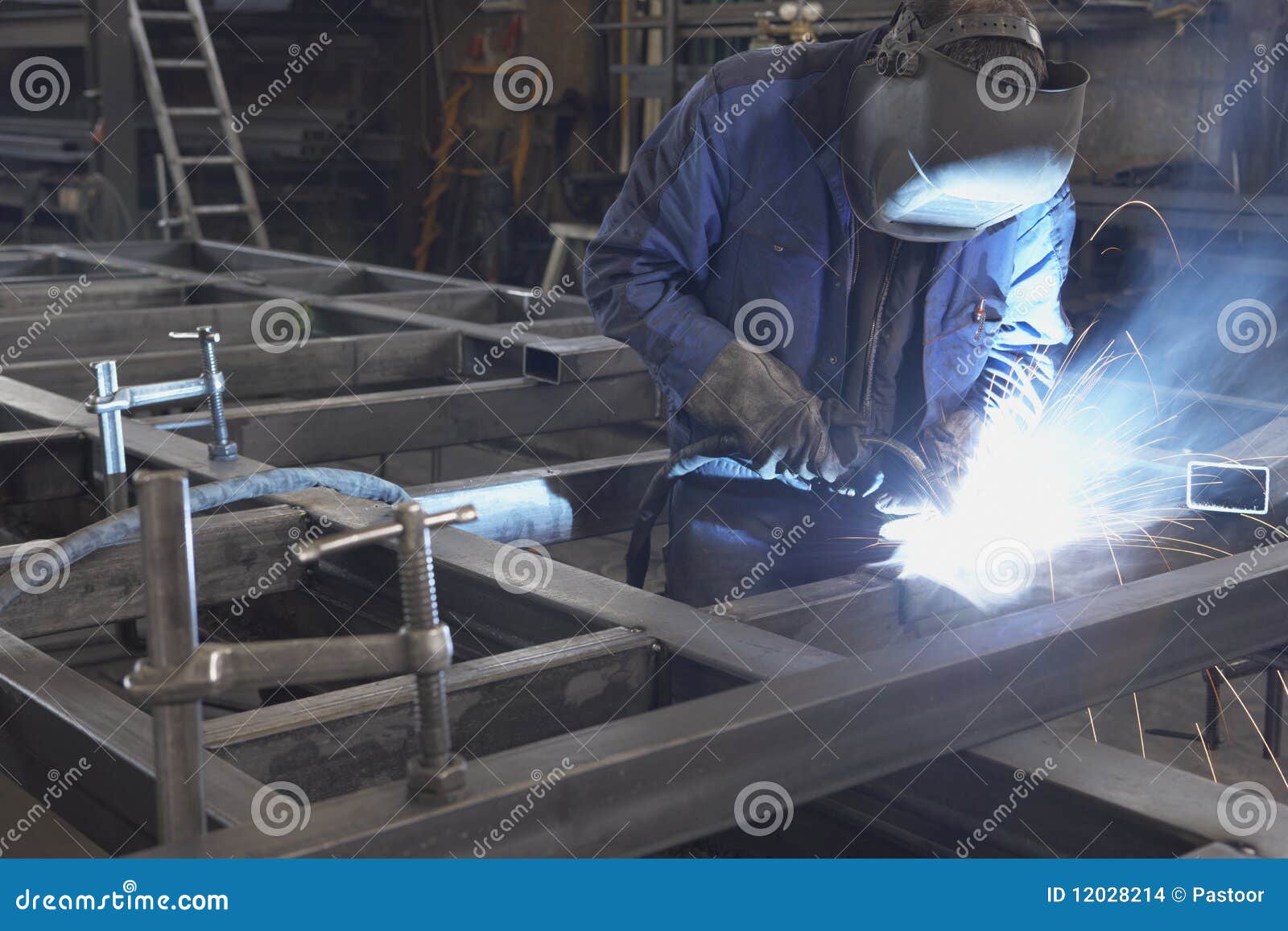 Man welding stock photo. Image of bright, manual, metal - 12028214