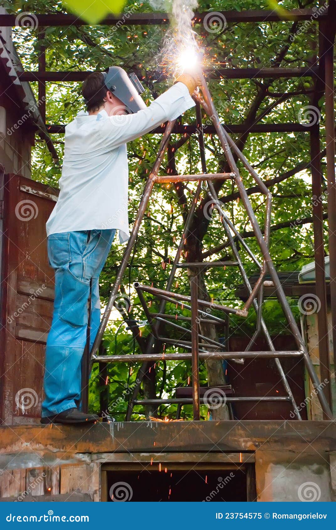 Man welding stock image. Image of metal, steel, welder - 23754575