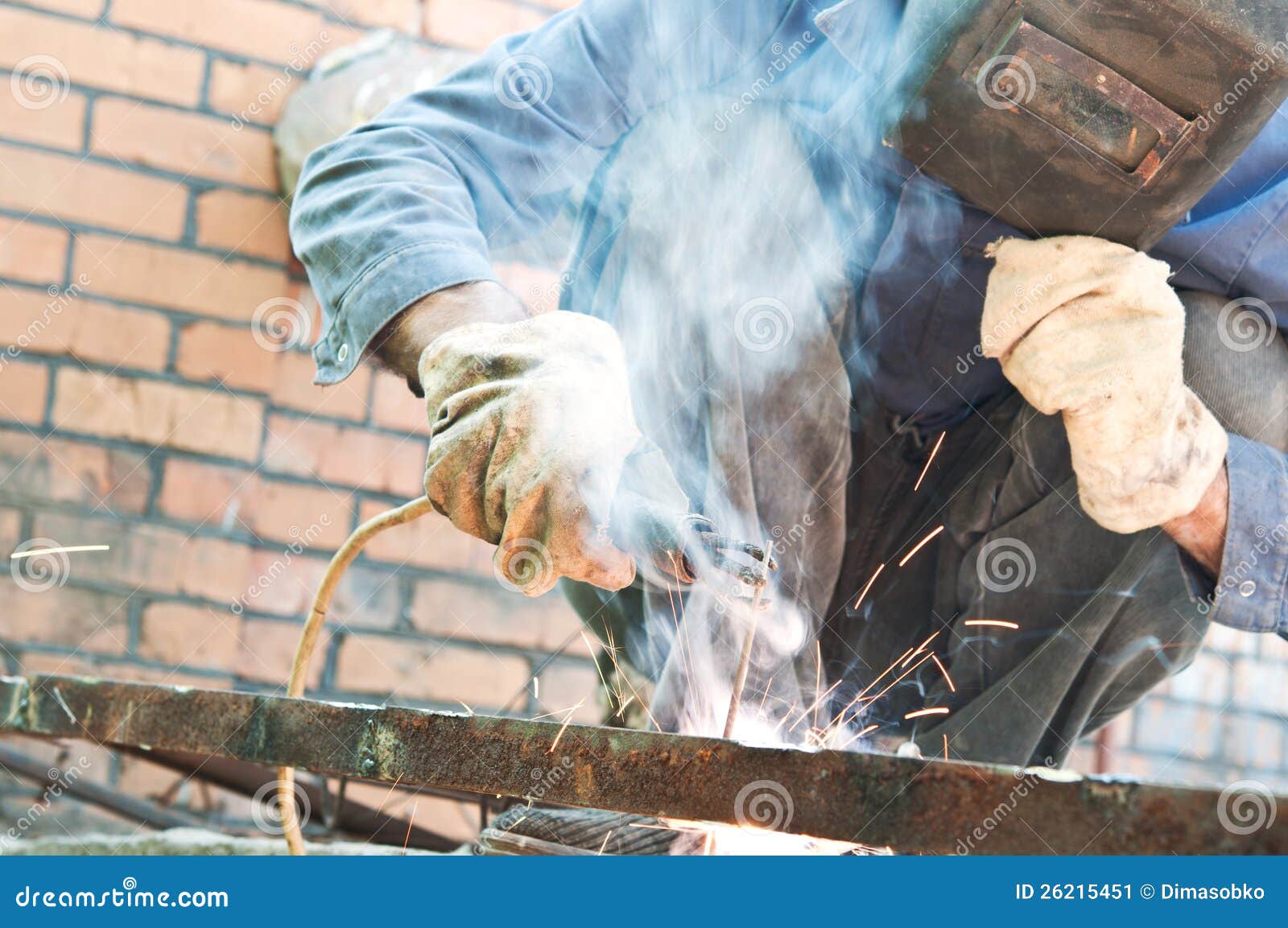 Man welding stock image. Image of repair, fabricate, join - 26215451