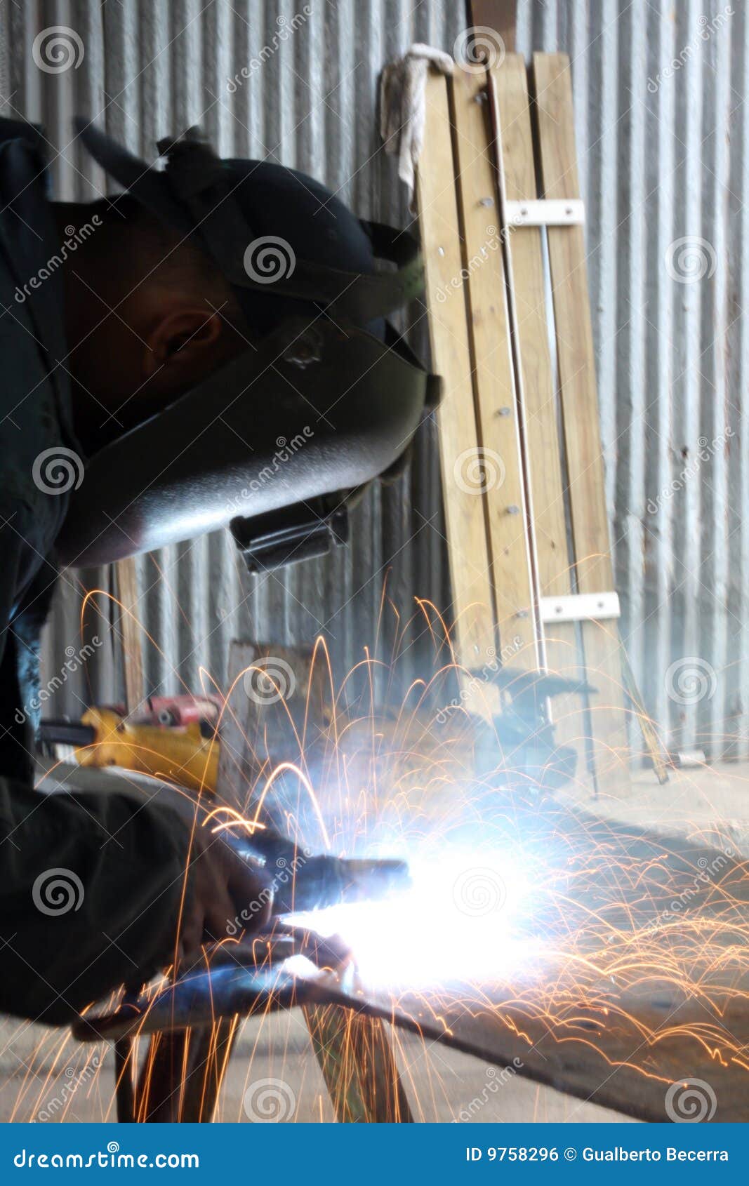 Man Welding stock photo. Image of craft, iron, manufacturing - 9758296
